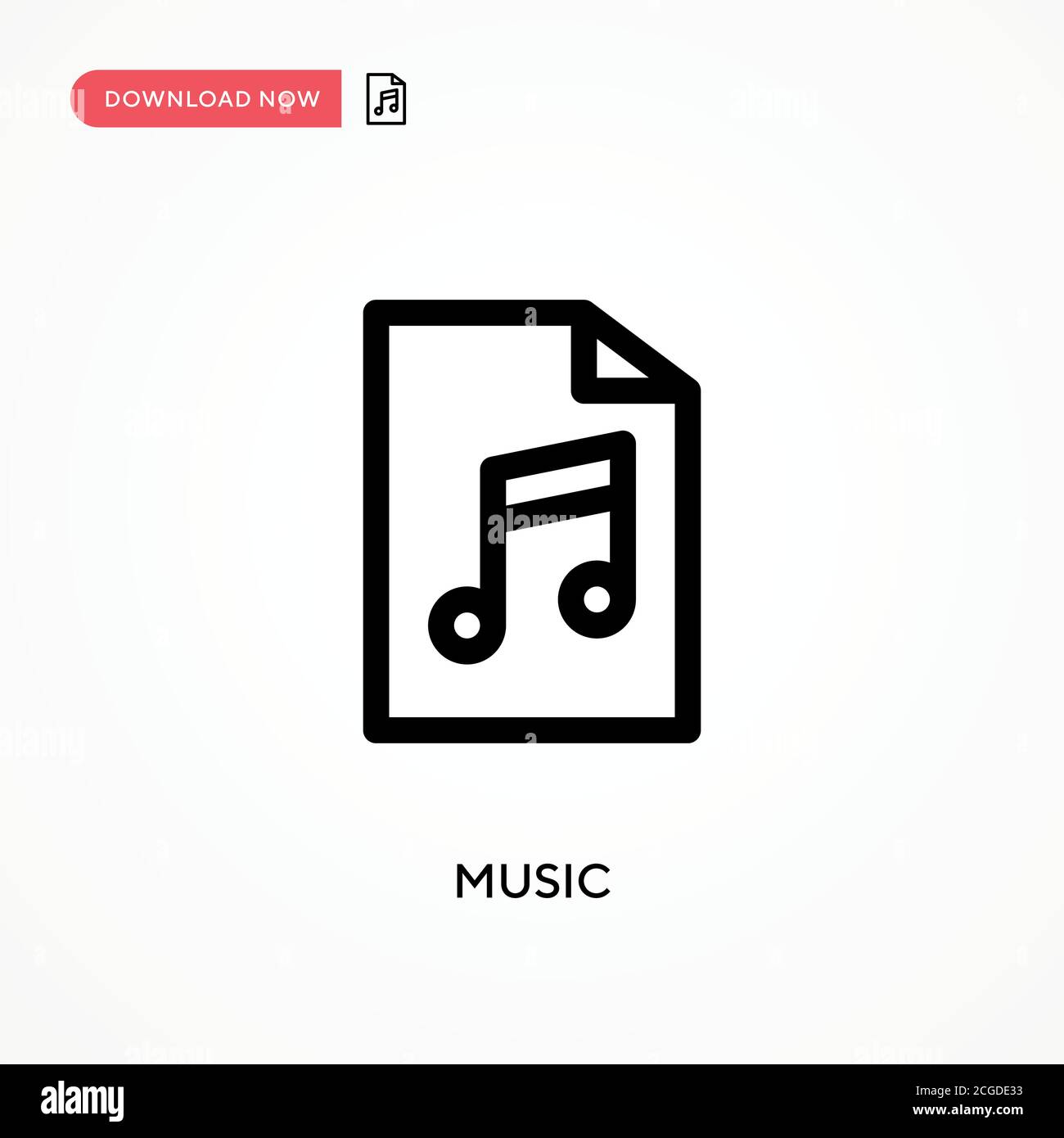 Music Simple vector icon. Modern, simple flat vector illustration for ...