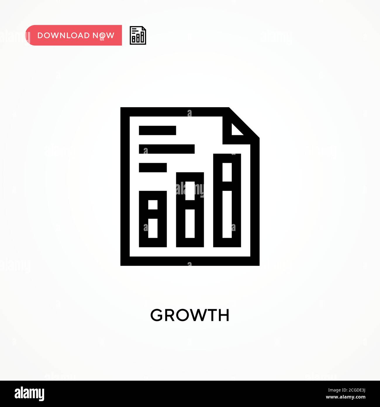 Growth Simple vector icon. Modern, simple flat vector illustration for ...
