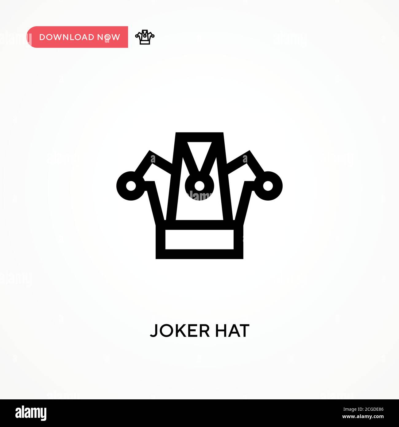 Joker hat Simple vector icon. Modern, simple flat vector illustration ...