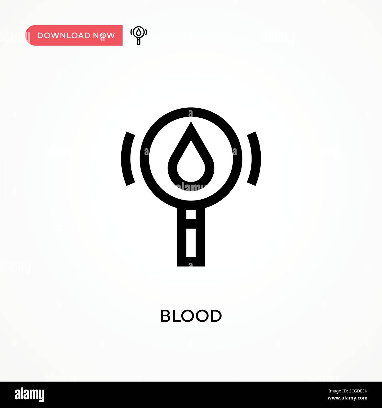 Blood Simple vector icon. Modern, simple flat vector illustration for ...