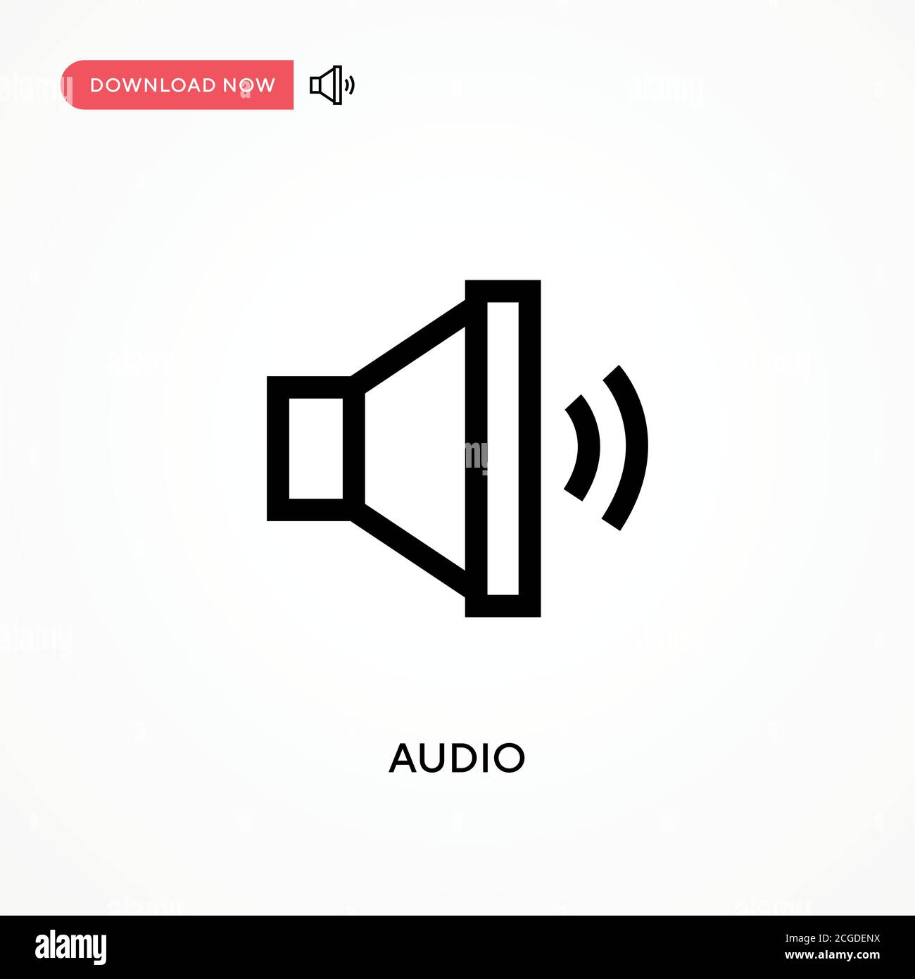 Audio Simple vector icon. Modern, simple flat vector illustration for ...