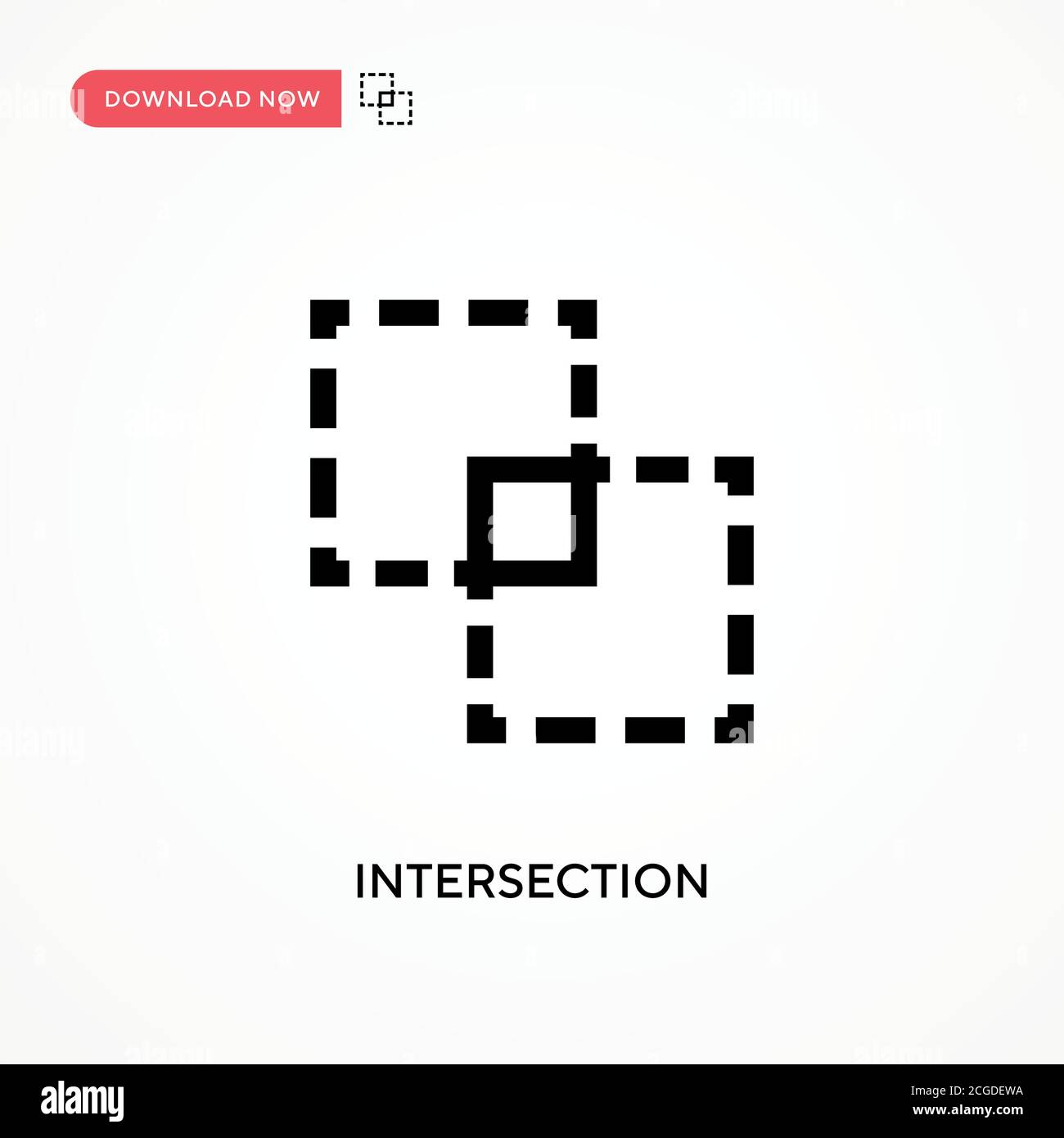 Intersection Simple vector icon. Modern, simple flat vector ...