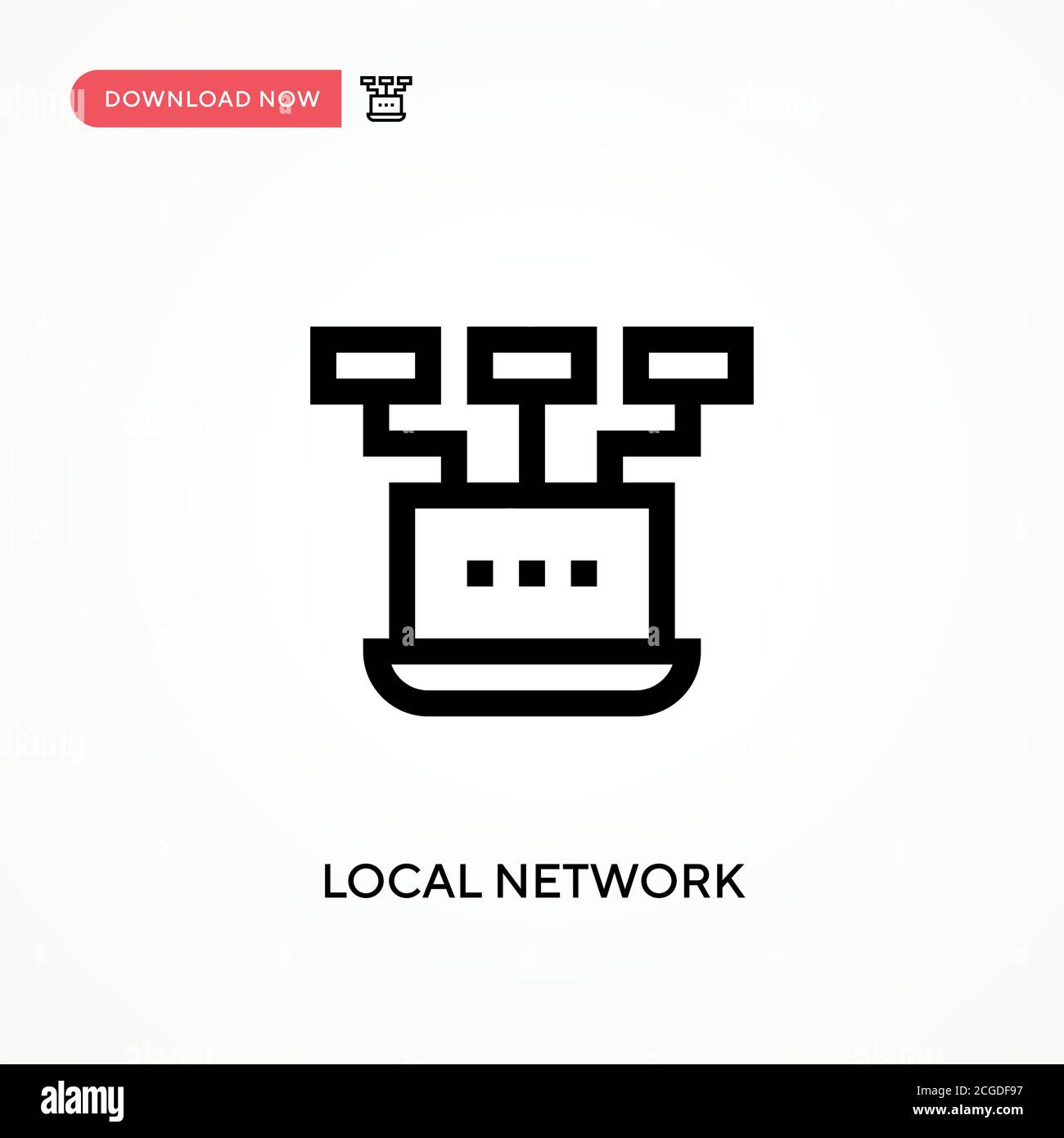 Local network Simple vector icon. Modern, simple flat vector ...
