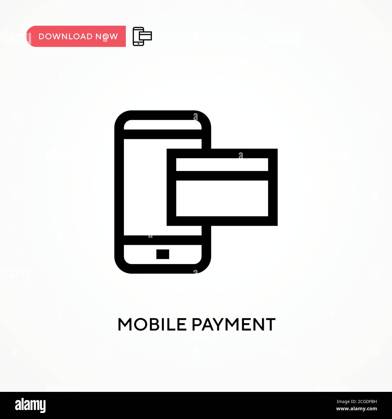 Mobile payment Simple vector icon. Modern, simple flat vector ...