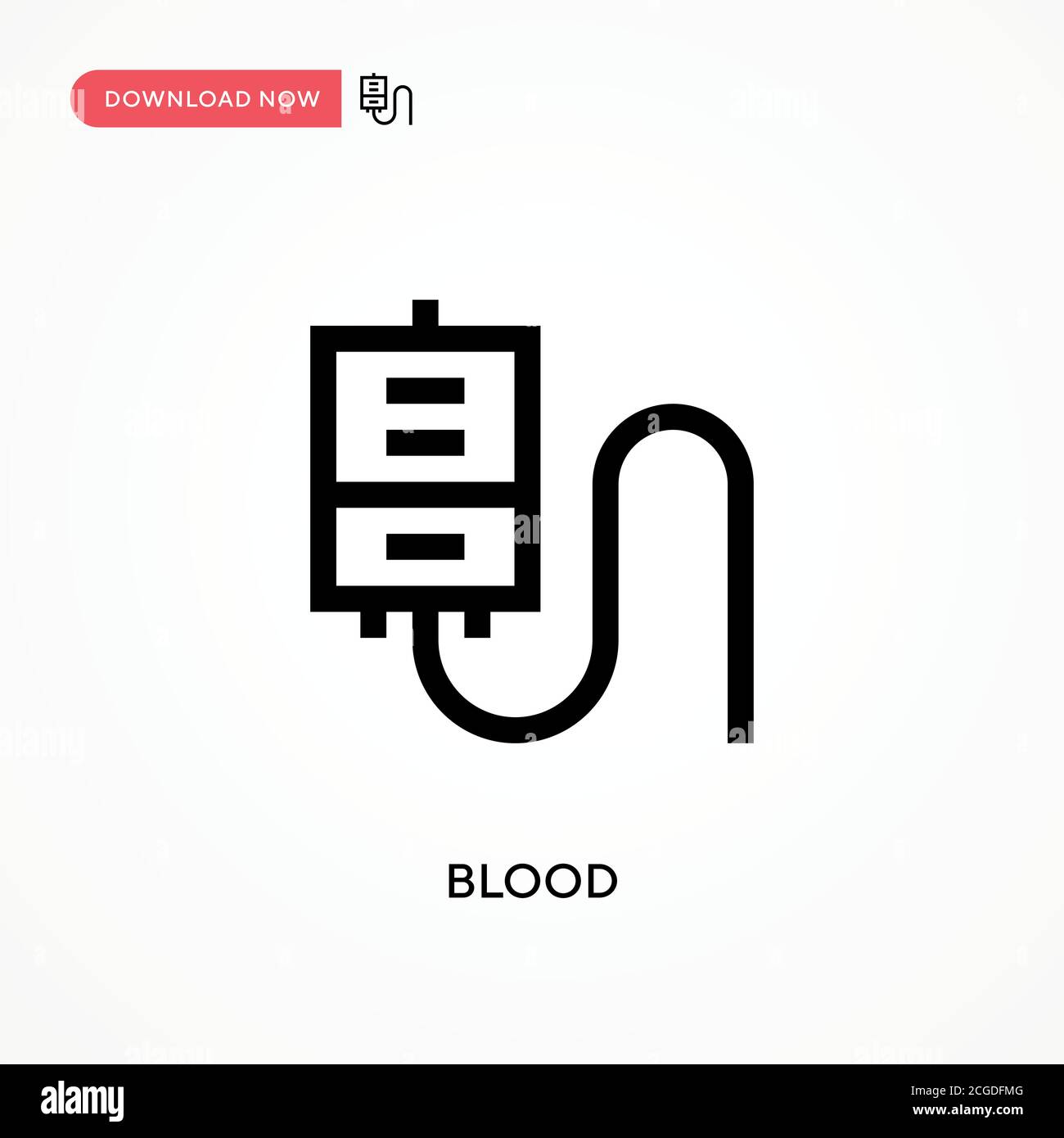 Blood Simple vector icon. Modern, simple flat vector illustration for ...