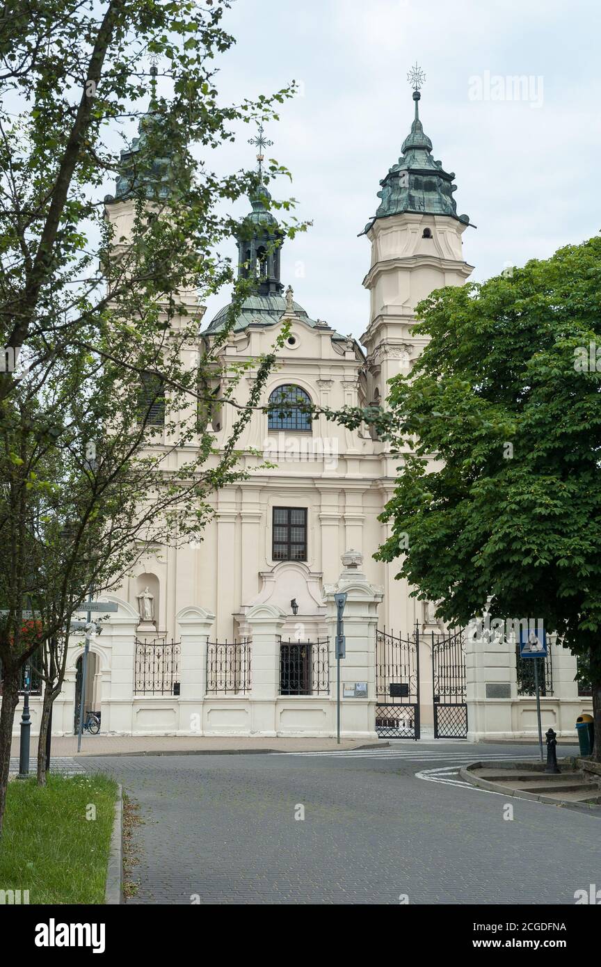 Baroque Saint Louis church in Włodawa, Lublin Voivodeship, Poland Stock ...