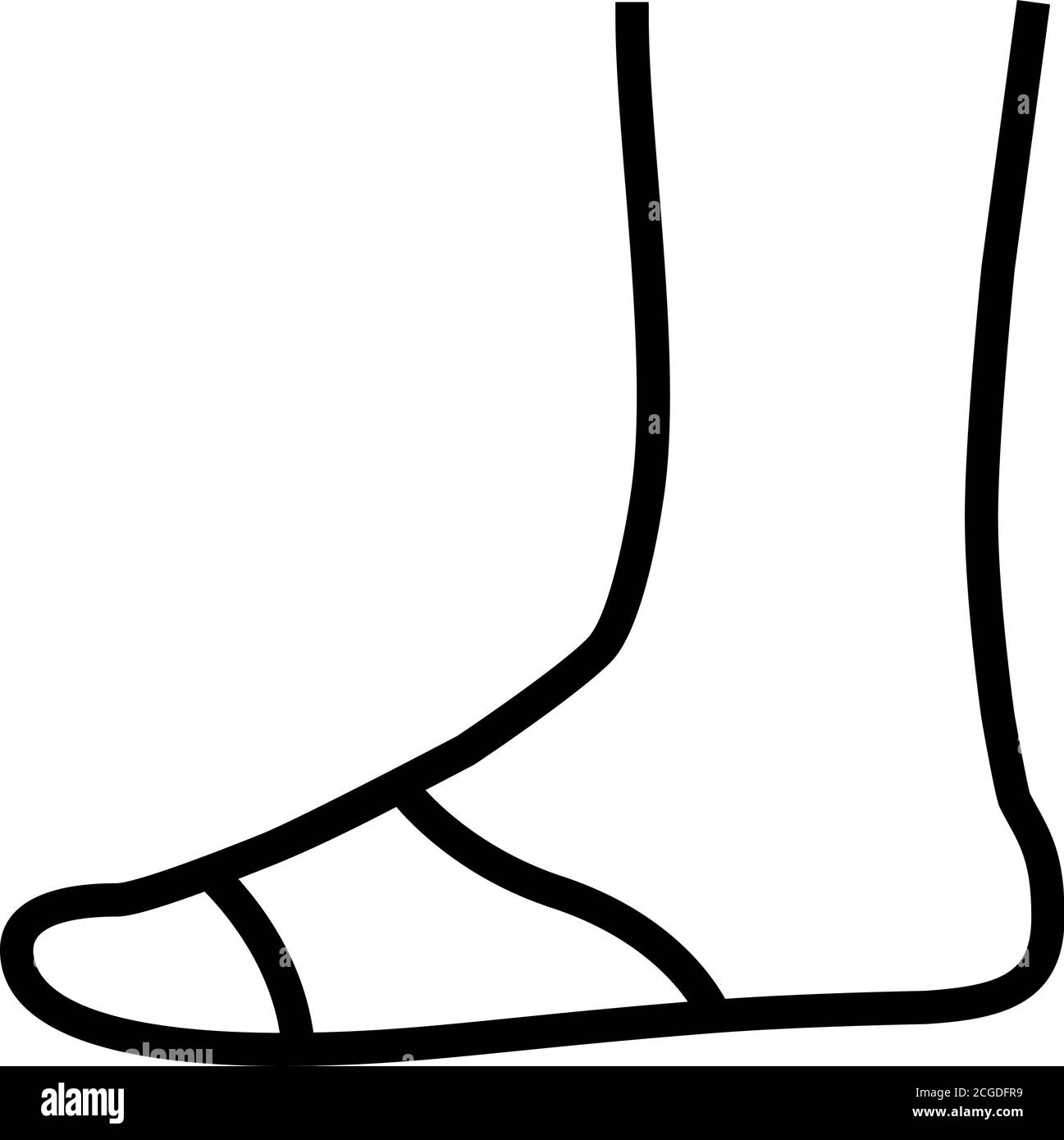 toe cover sock line icon vector isolated illustration Stock Vector ...