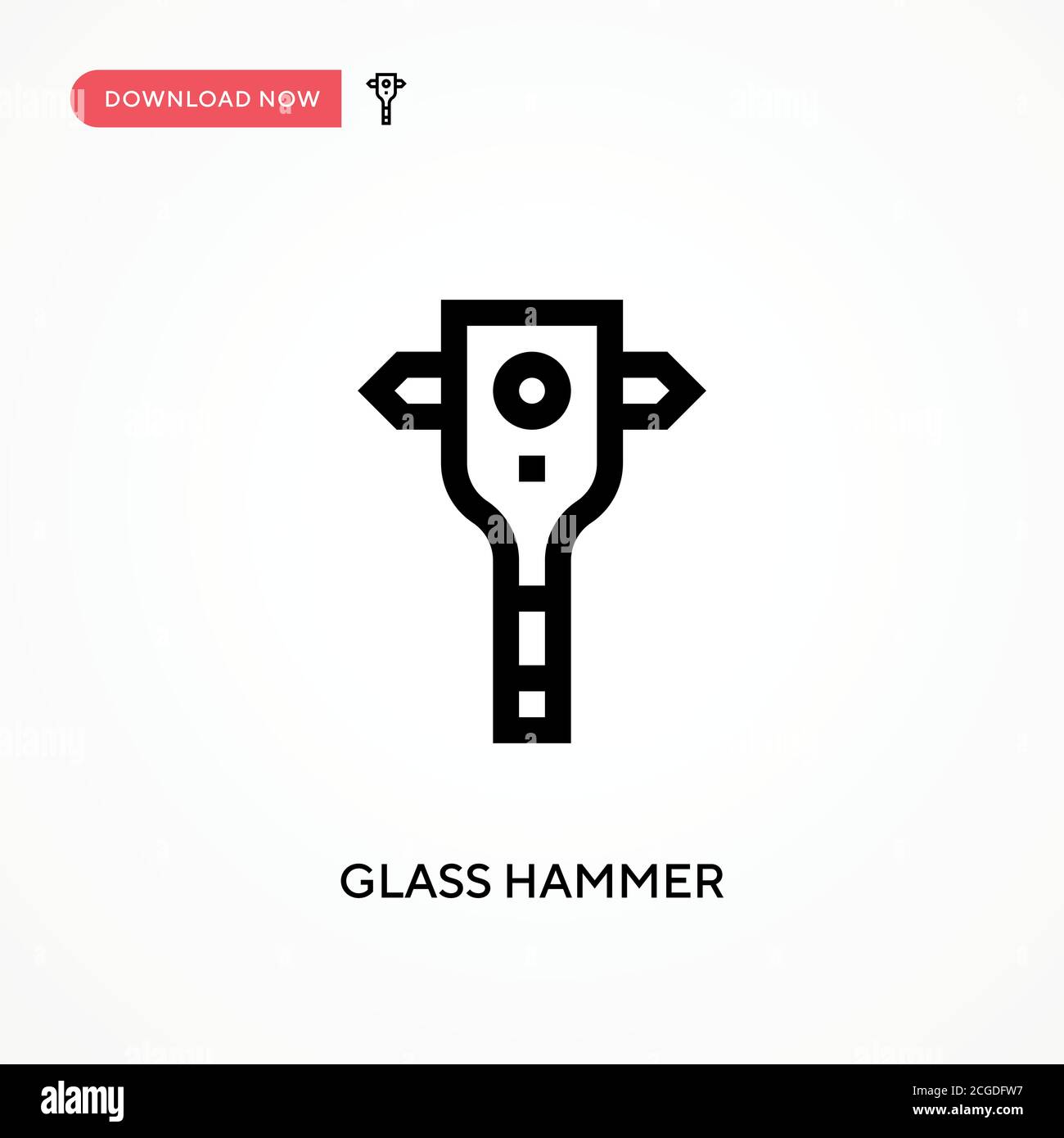 Breaking glass hammer Stock Vector Images - Alamy