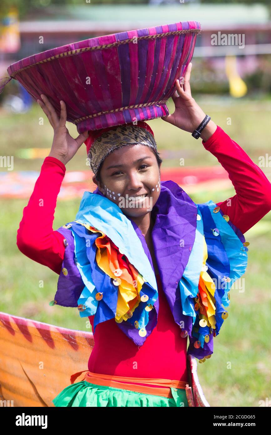 Colorful costumes during a street festival in Ipil town Stock Photo - Alamy