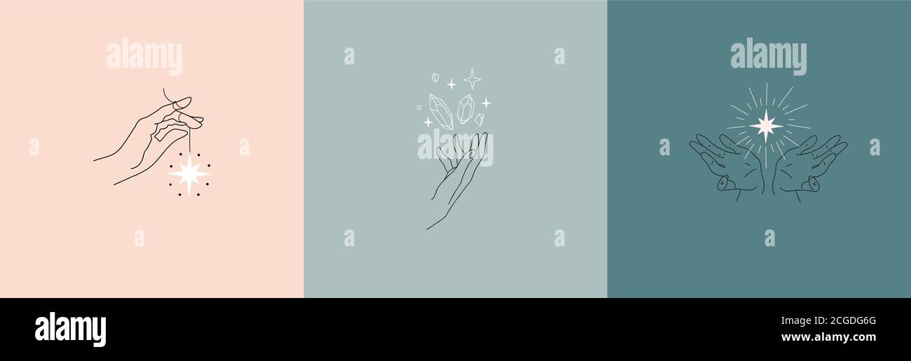 Hand drawn horoscope astrology Stock Vector Images - Alamy