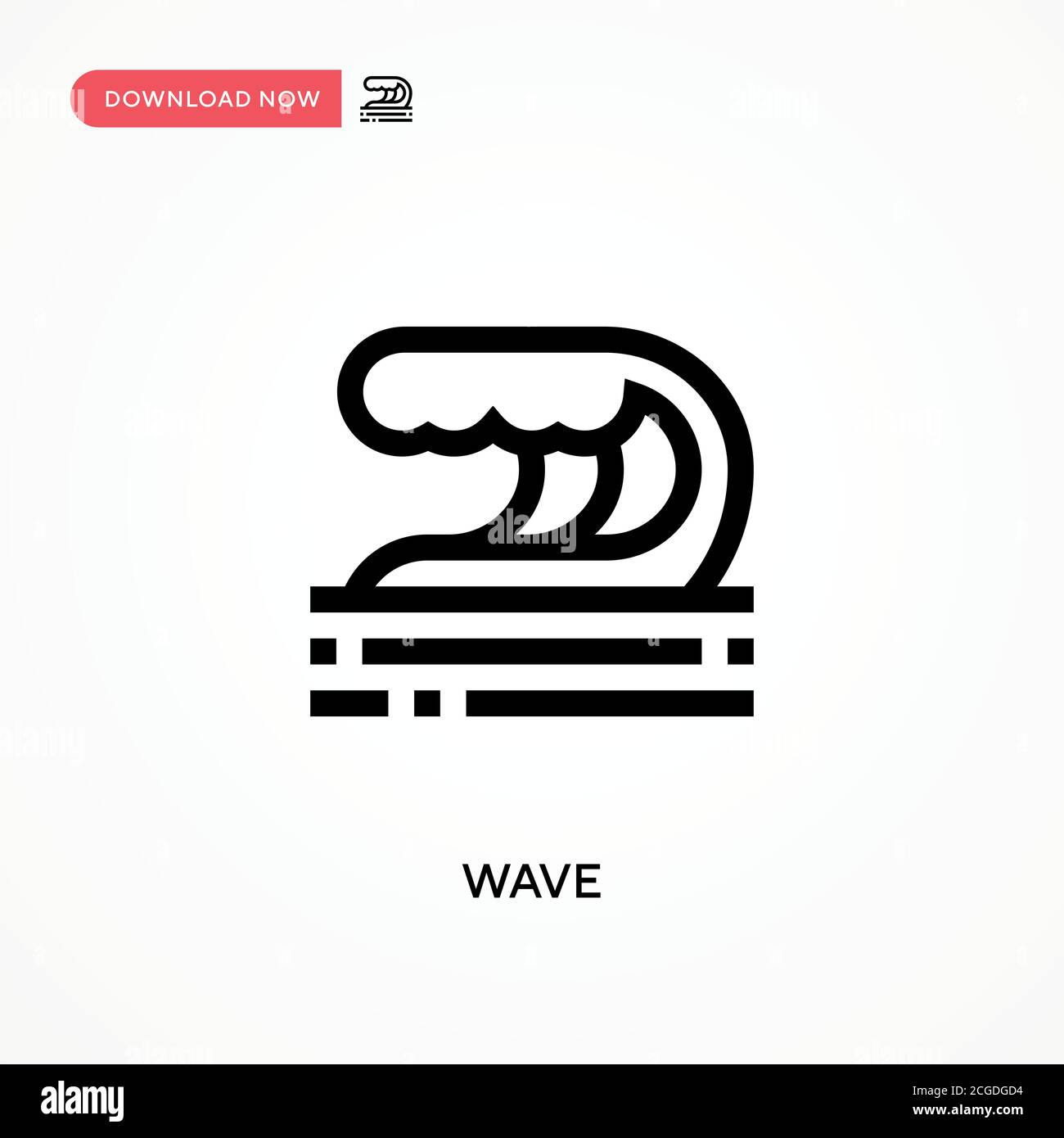 Wave Simple vector icon. Modern, simple flat vector illustration for ...