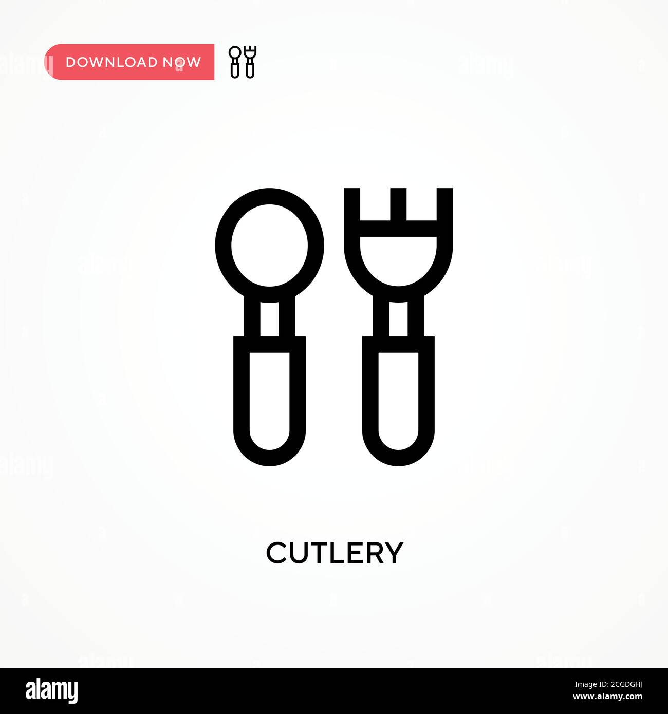Cutlery Simple vector icon. Modern, simple flat vector illustration for ...