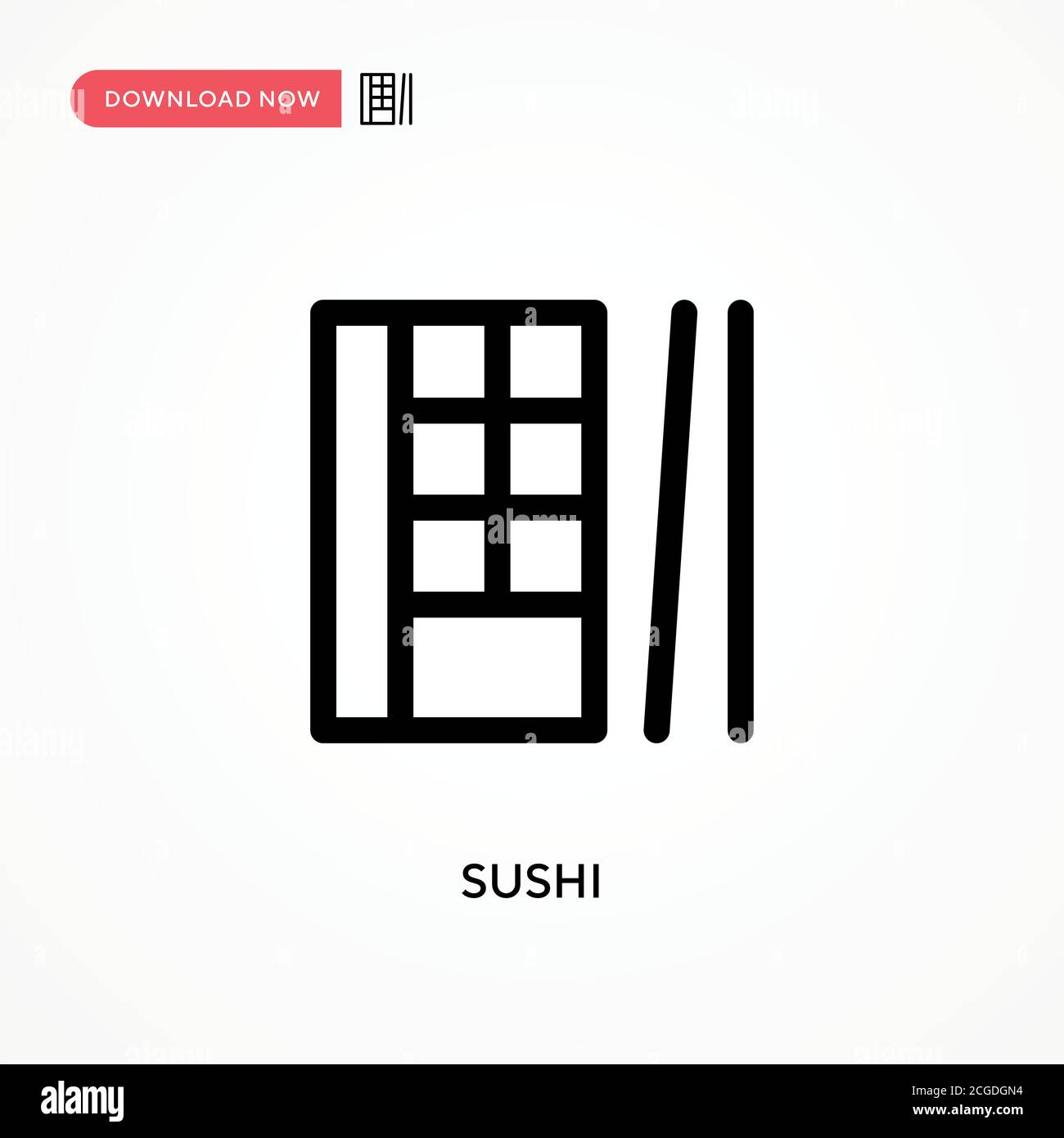 Sushi Simple vector icon. Modern, simple flat vector illustration for ...