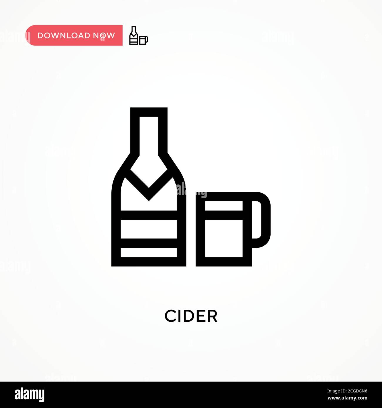 Cider Simple vector icon. Modern, simple flat vector illustration for web site or mobile app ...
