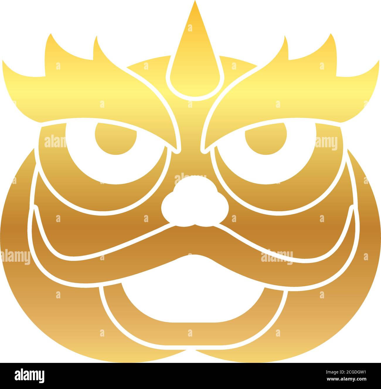 Mid autumn concept, chinese dragon icon, gradient style, vector ...