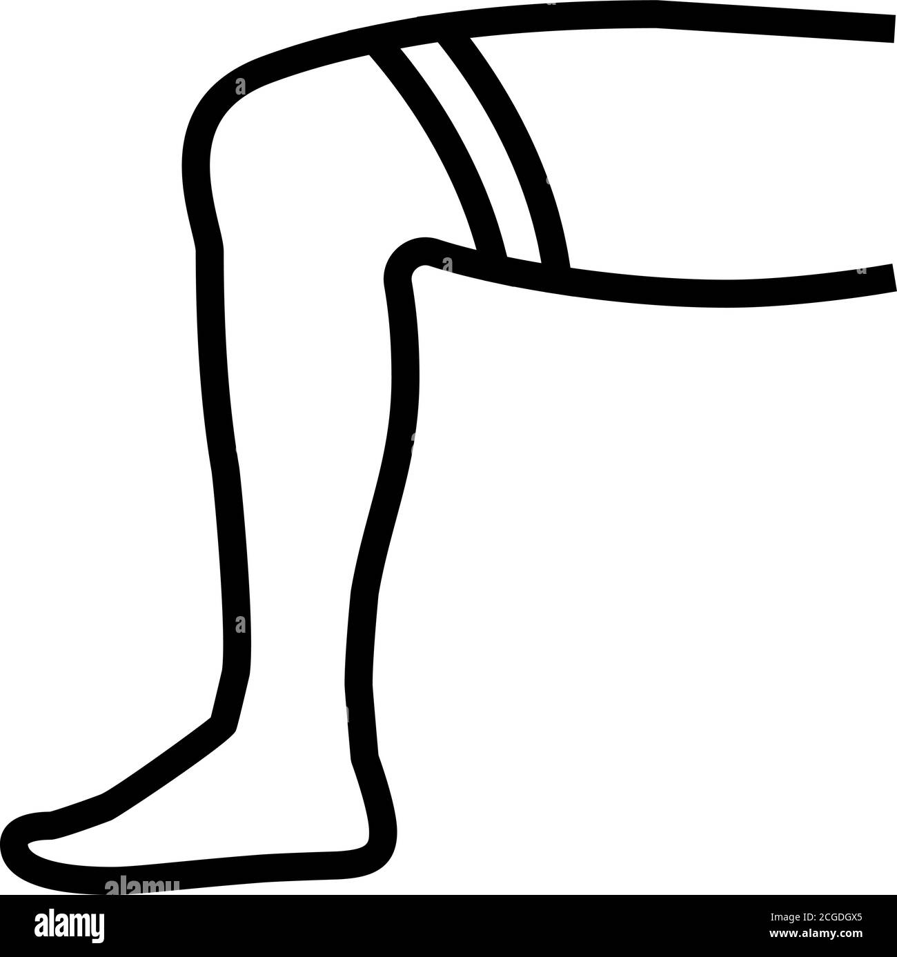 knee sock line icon vector isolated illustration Stock Vector Image ...