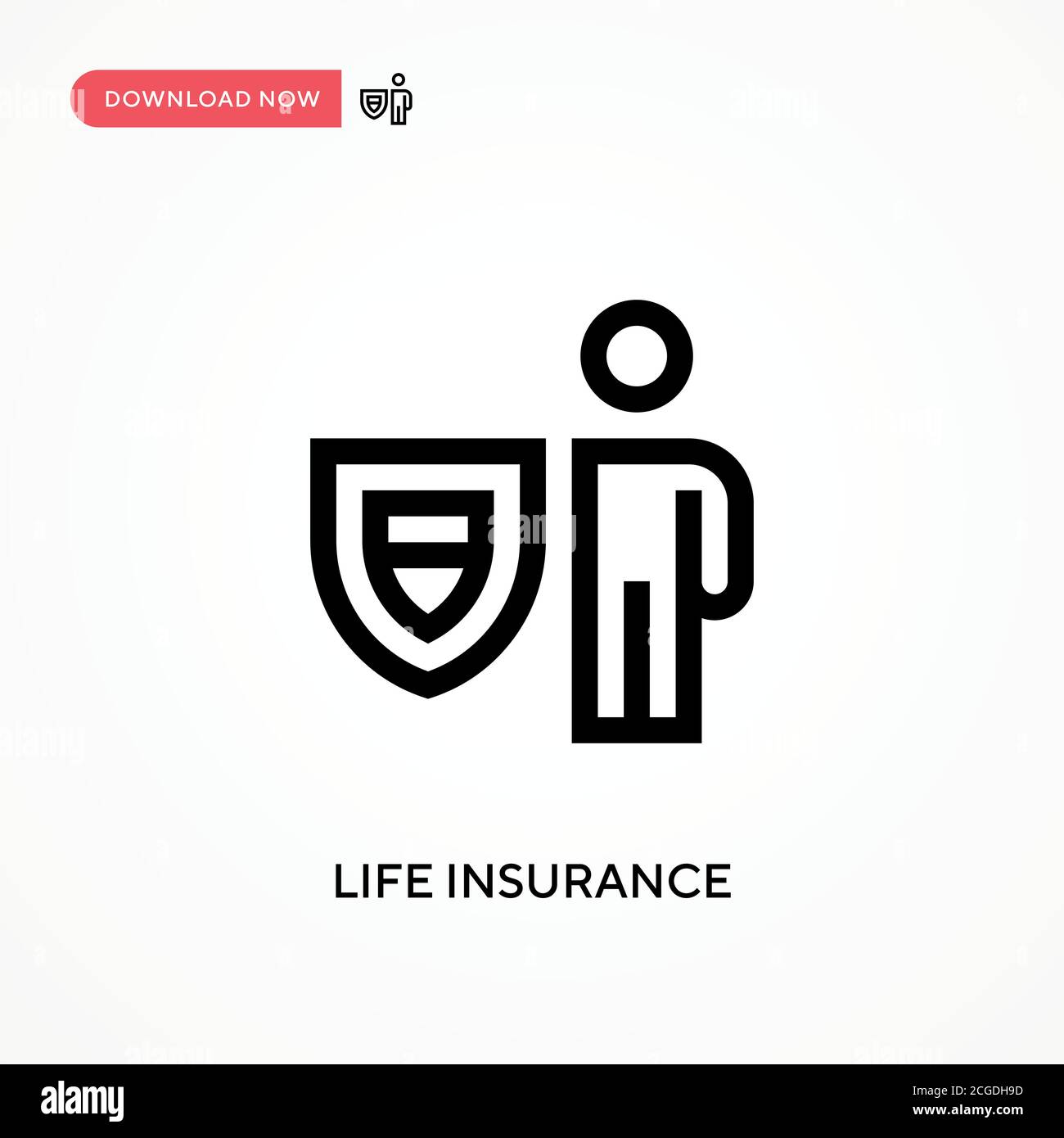 Life insurance Simple vector icon. Modern, simple flat vector ...