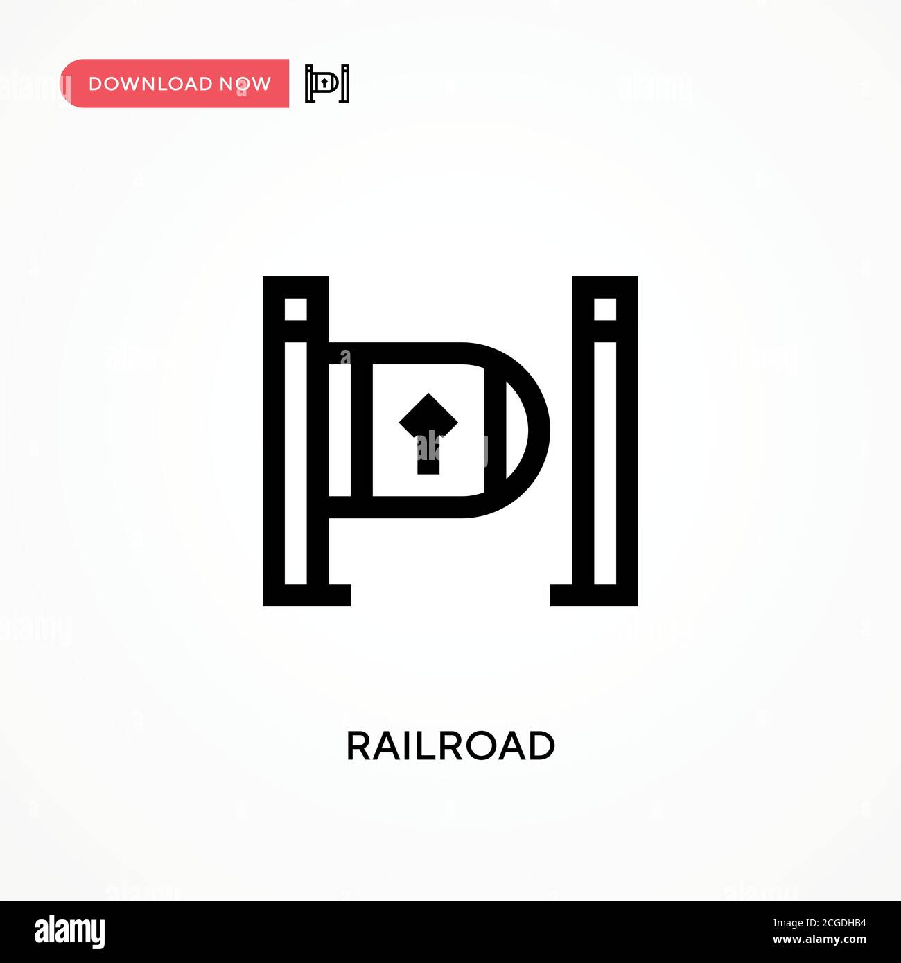 Railroad Simple vector icon. Modern, simple flat vector illustration for web site or mobile app ...