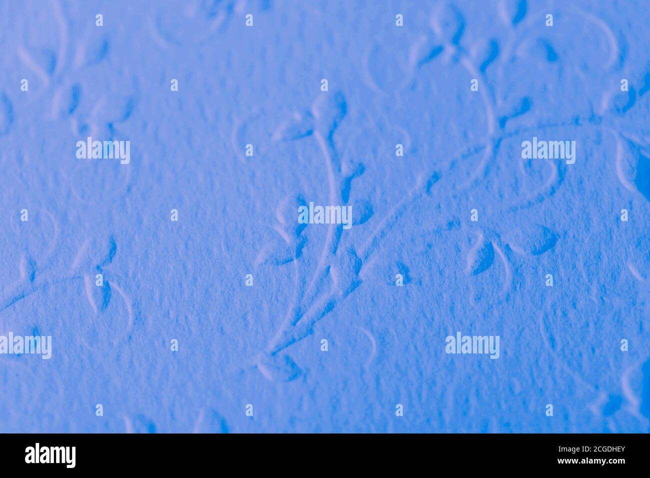 Light blue paper with embossed flowers pattern Stock Photo - Alamy