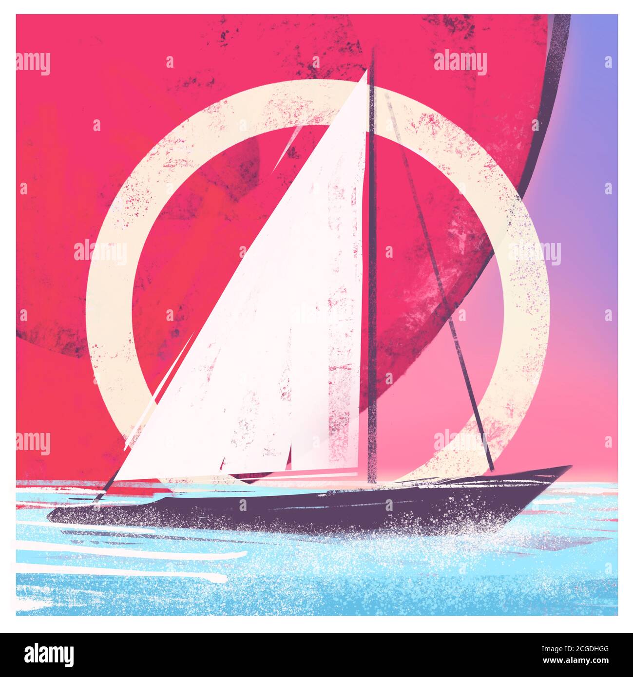 Sailboat wave sea Cut Out Stock Images & Pictures - Alamy