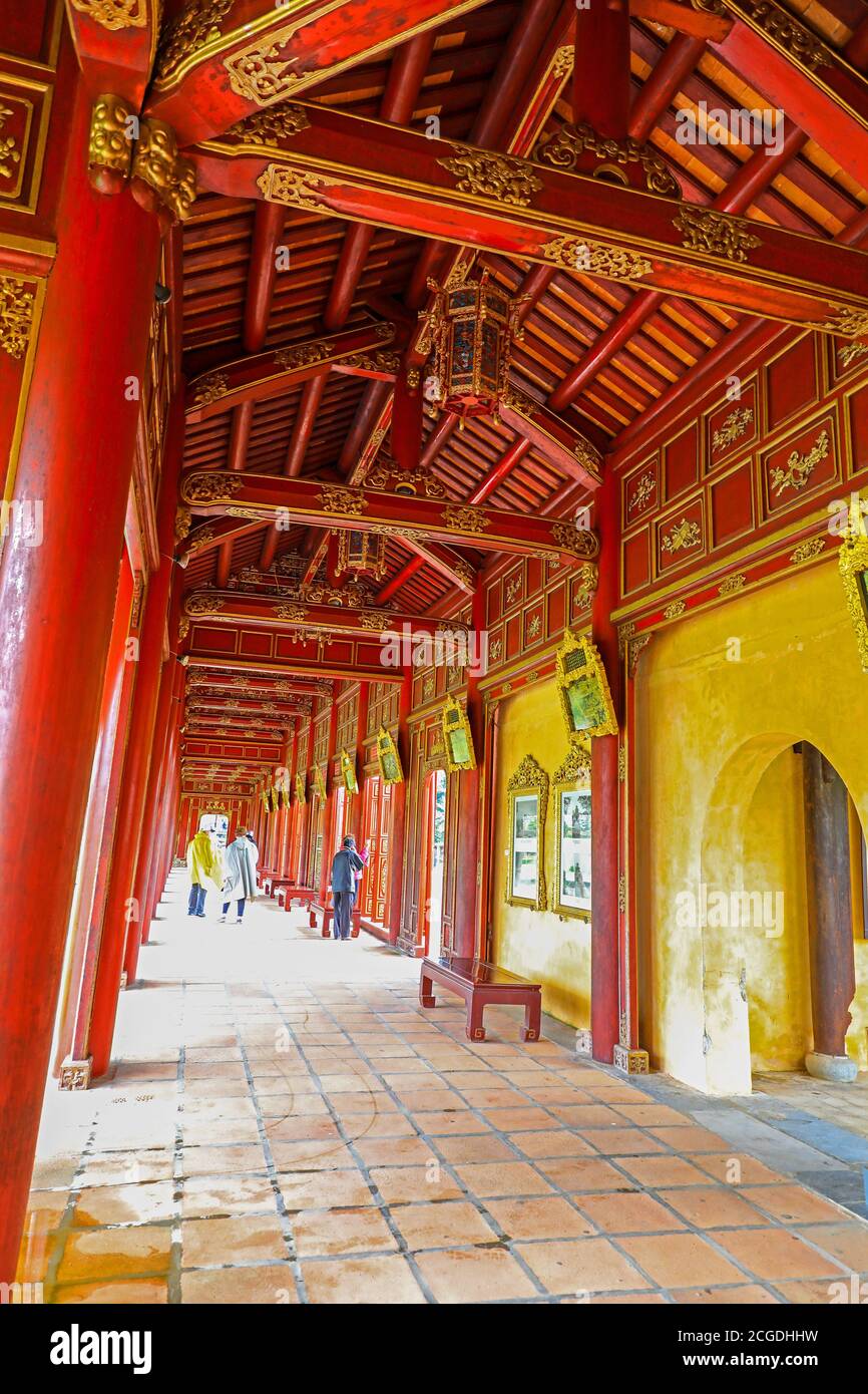 The Long Corridor at the Imperial City, a walled enclosure within the ...
