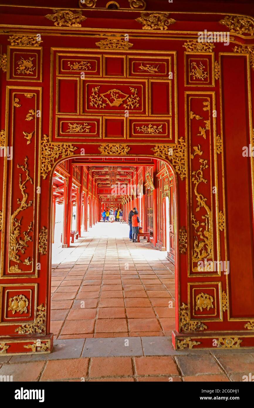The Long Corridor at the Imperial City, a walled enclosure within the ...