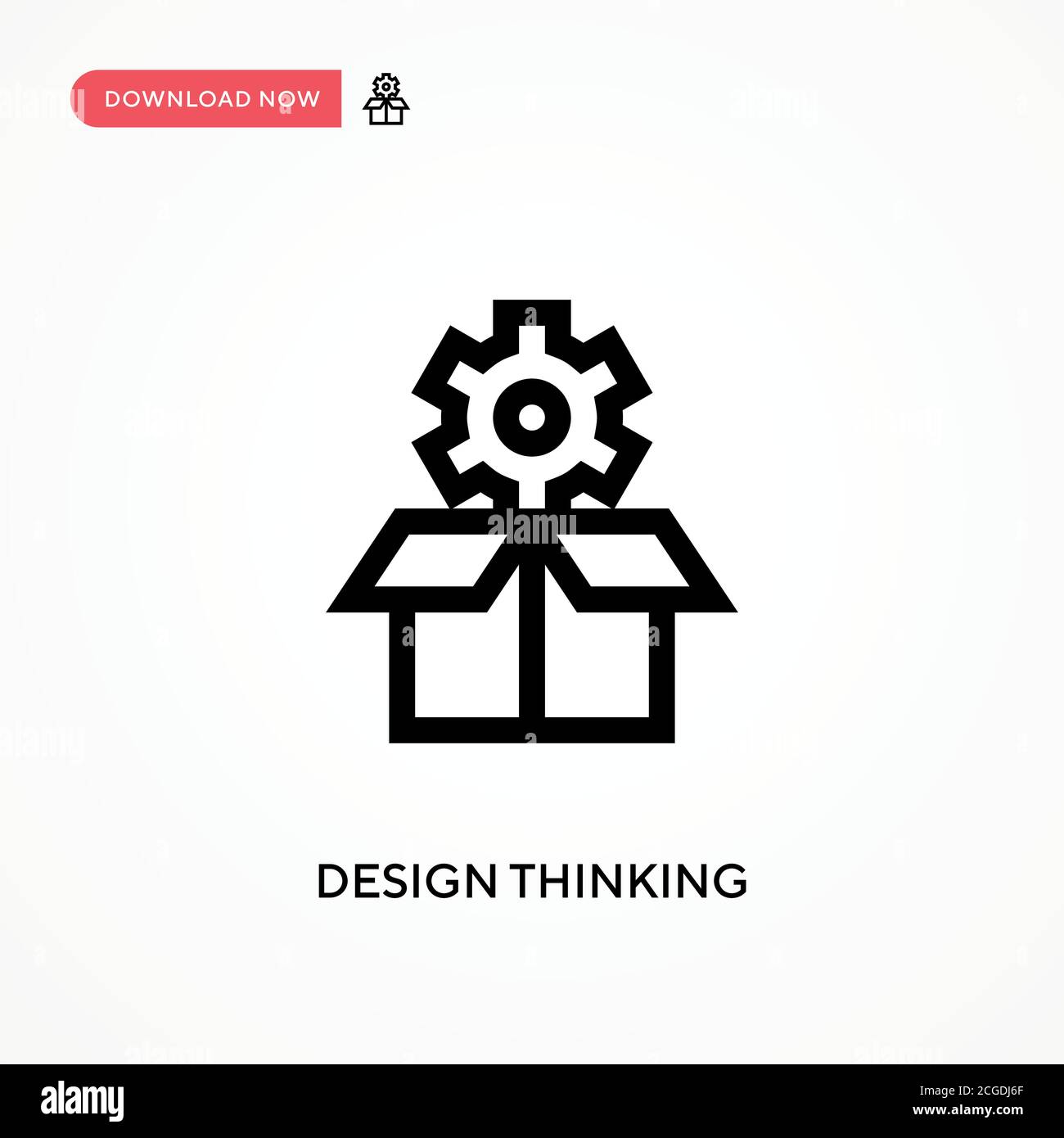 Design thinking Simple vector icon. Modern, simple flat vector ...