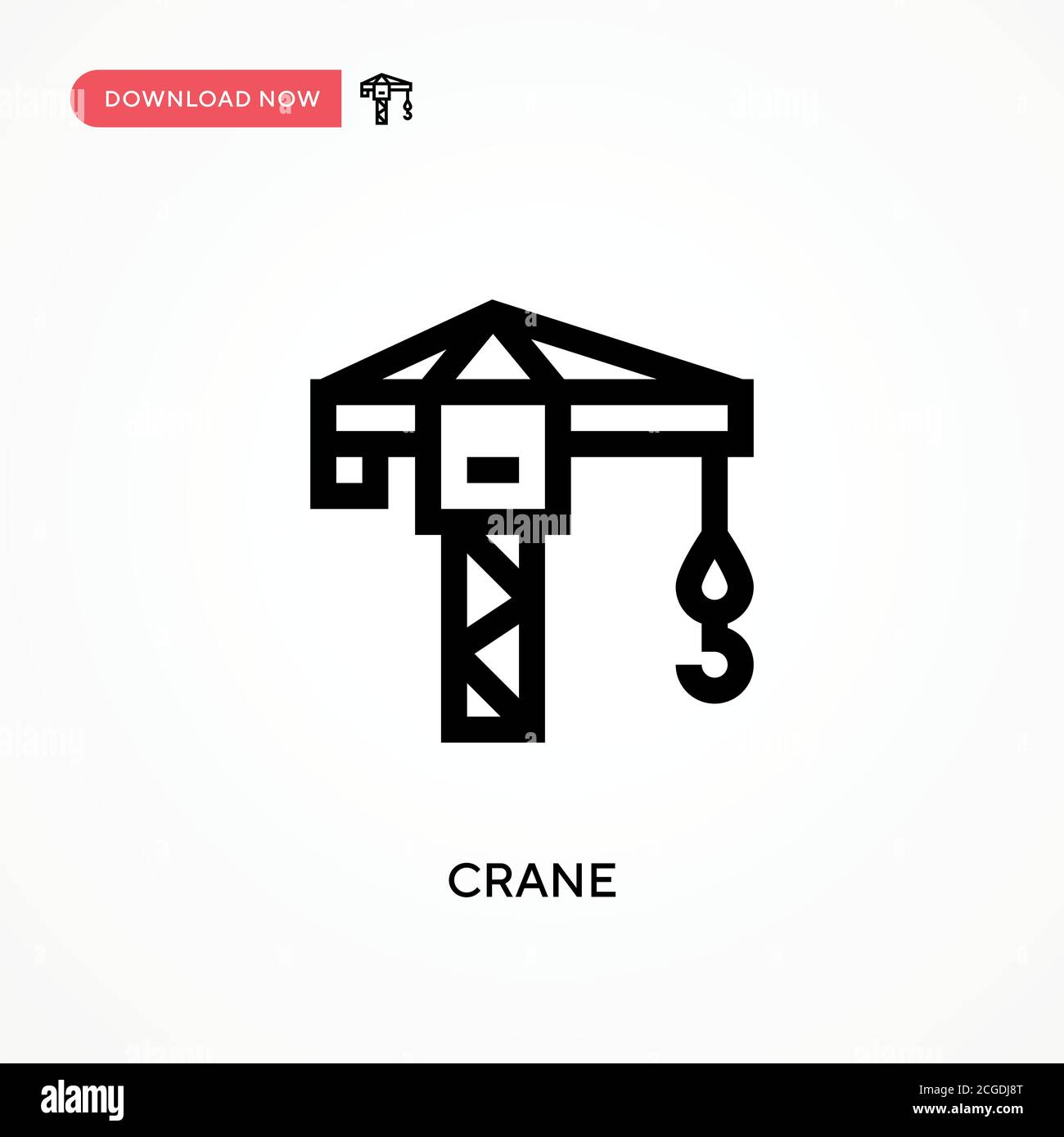 Crane Simple vector icon. Modern, simple flat vector illustration for ...