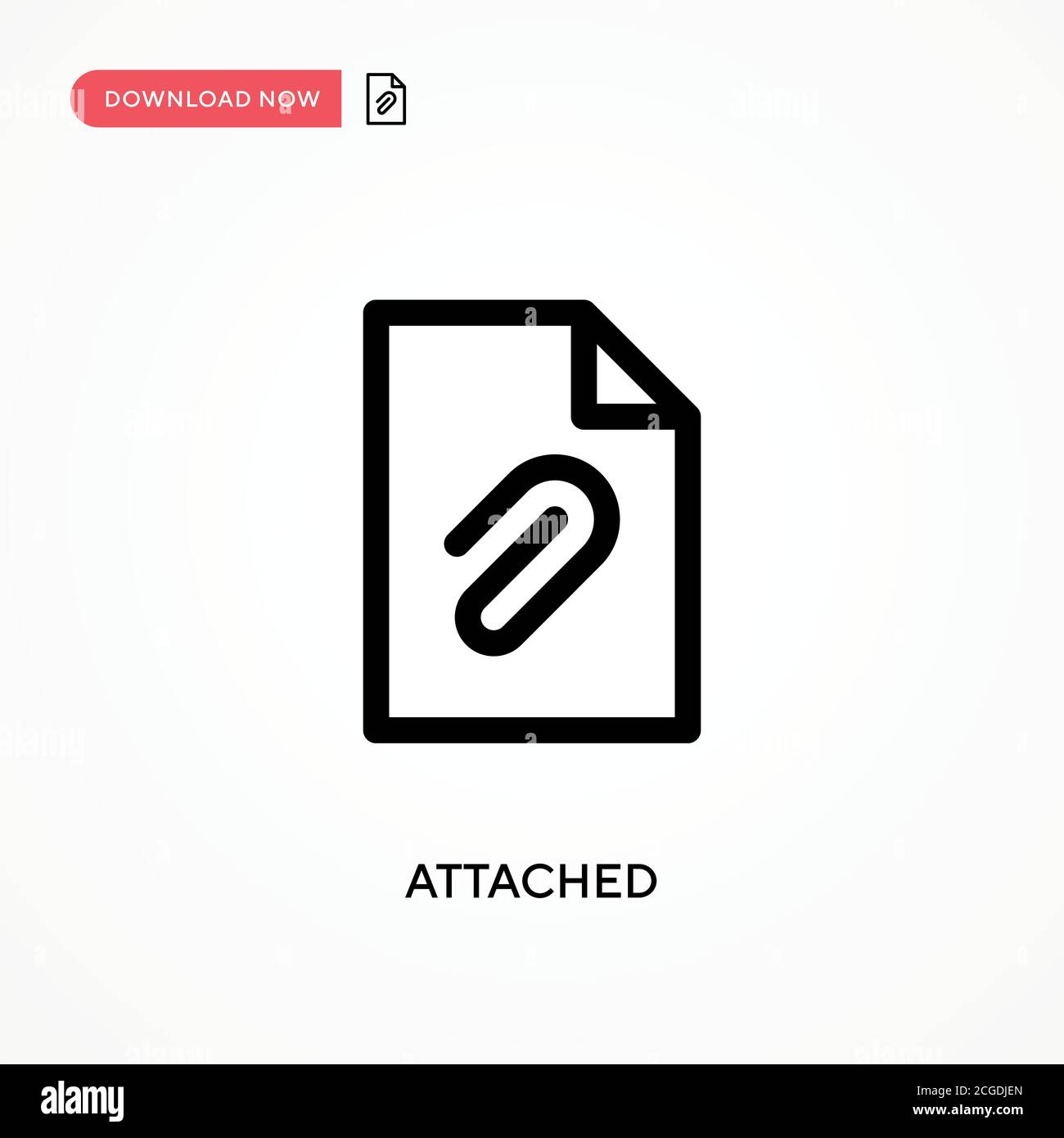 Attached Simple vector icon. Modern, simple flat vector illustration ...
