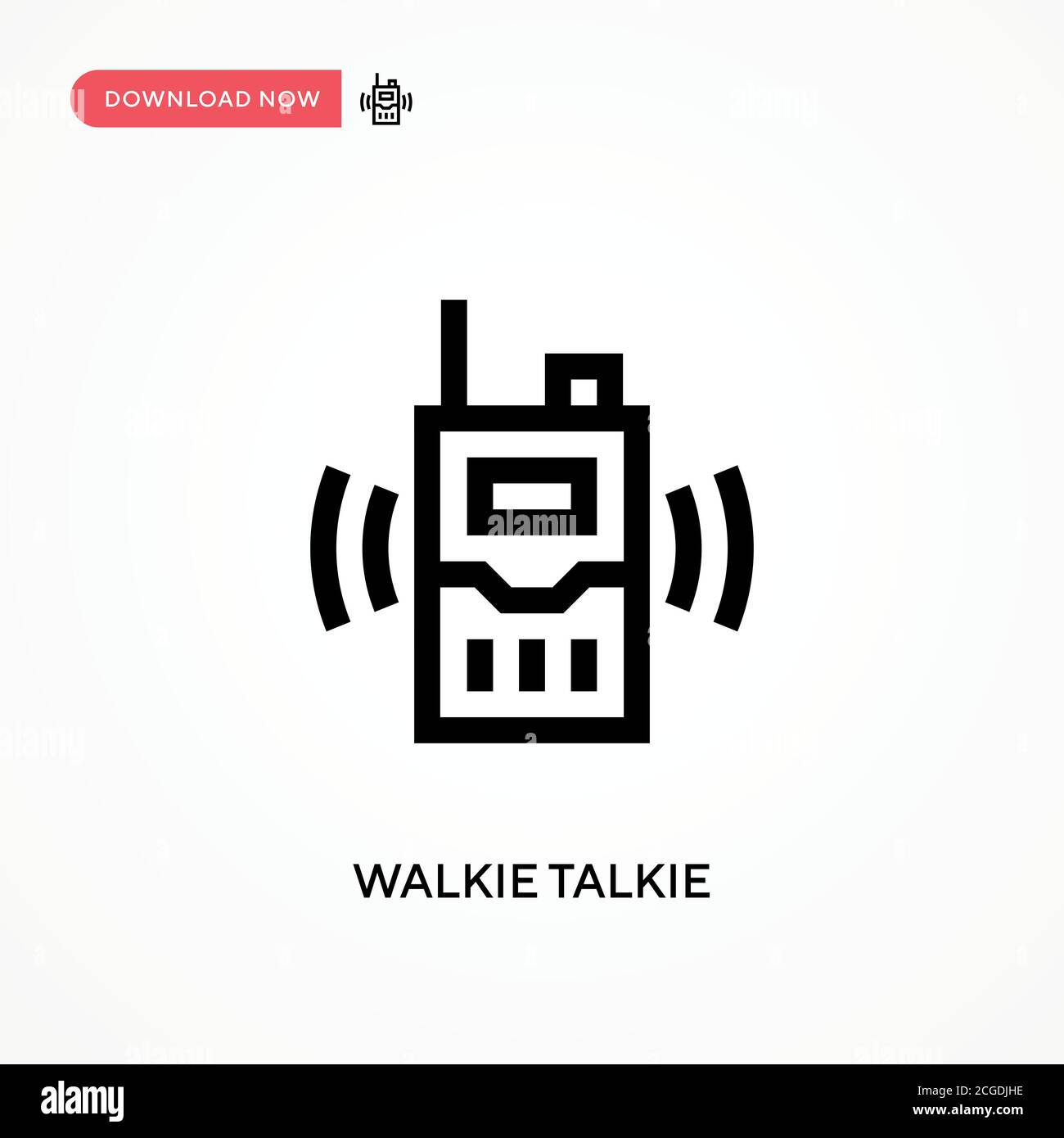Walkie talkie Simple vector icon. Modern, simple flat vector ...