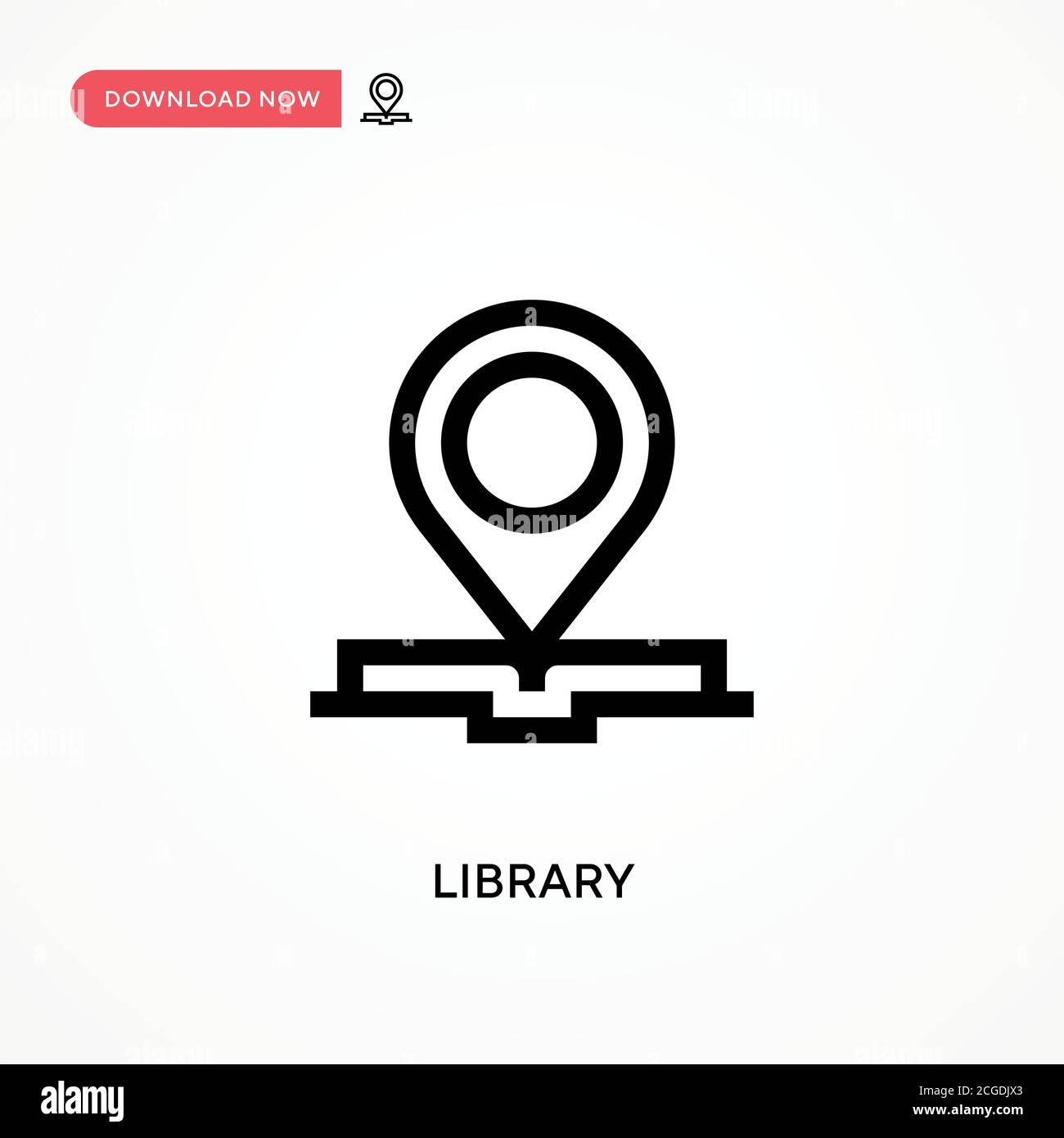 Library Simple vector icon. Modern, simple flat vector illustration for ...