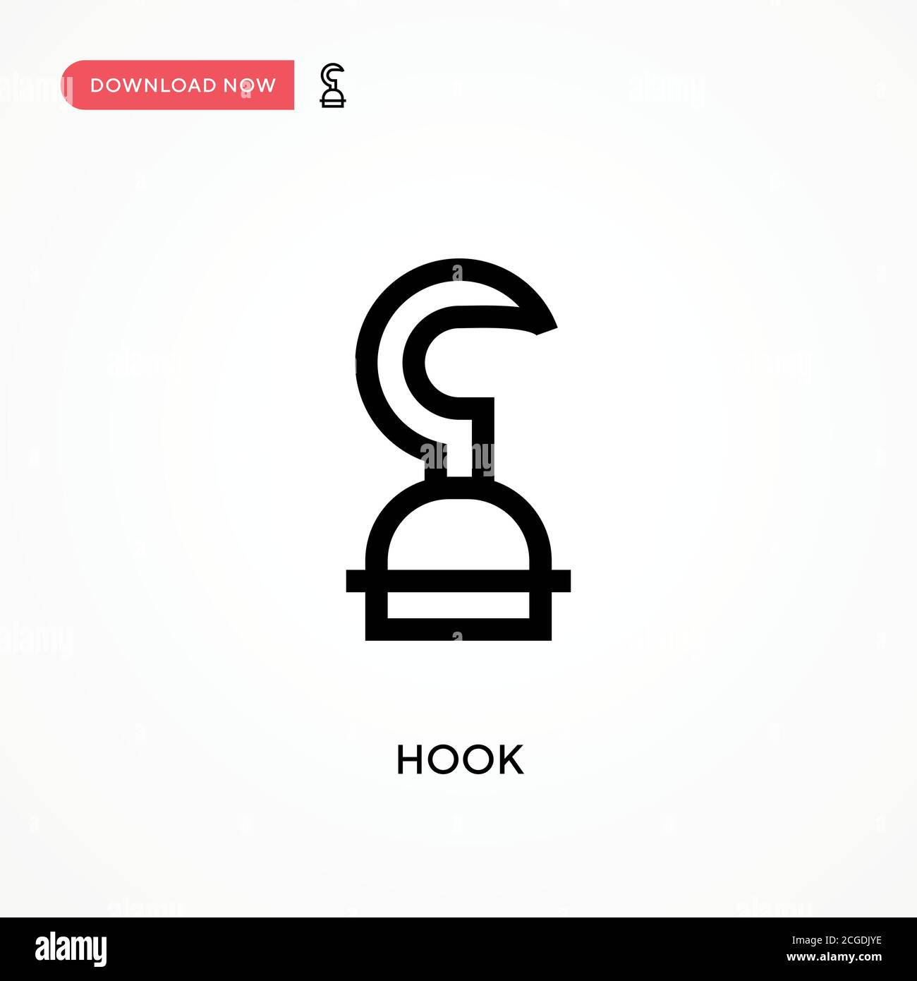 Hook Simple vector icon. Modern, simple flat vector illustration for ...