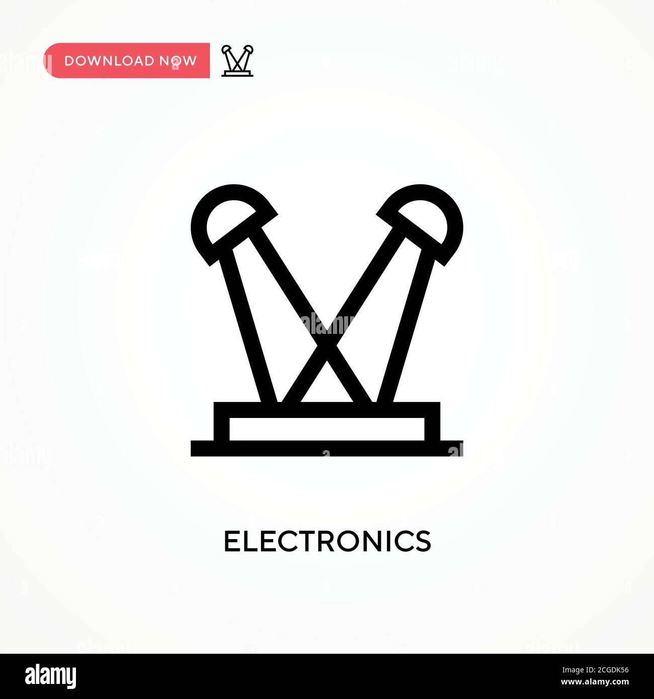 Electronics Simple vector icon. Modern, simple flat vector illustration ...