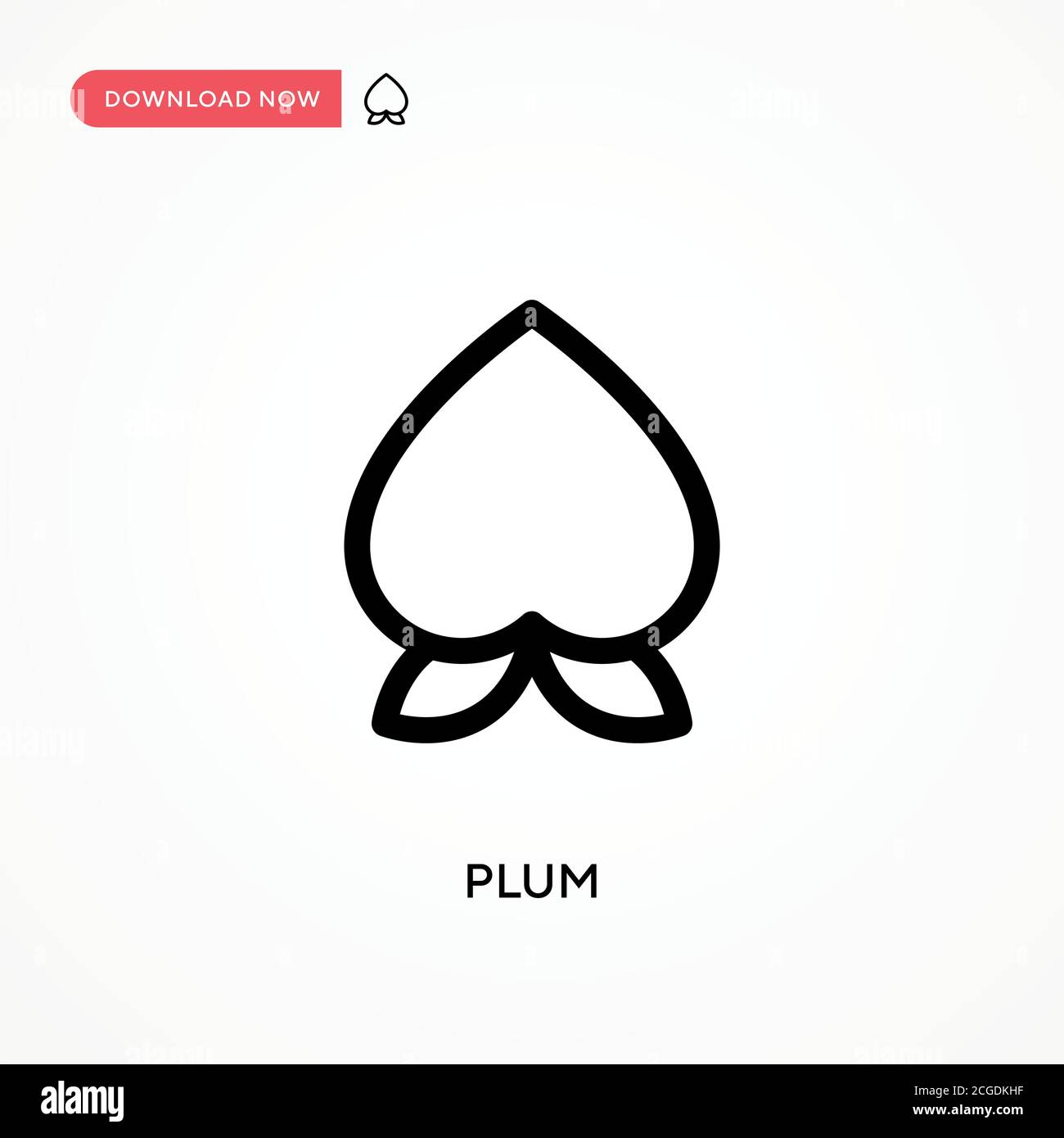Plum Simple vector icon. Modern, simple flat vector illustration for ...