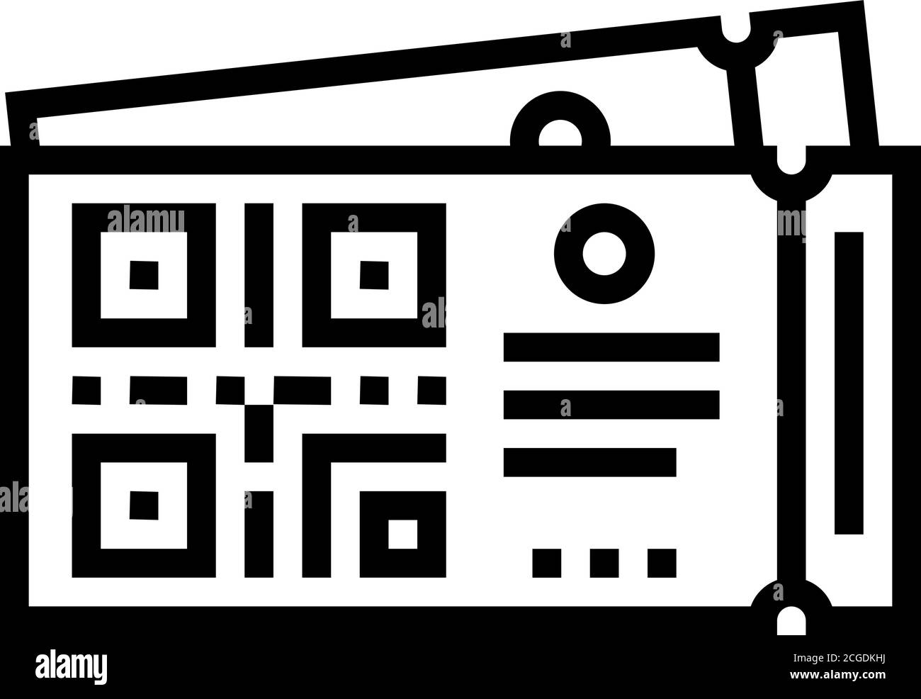 Qr code on cinema ticket Stock Vector Images - Alamy
