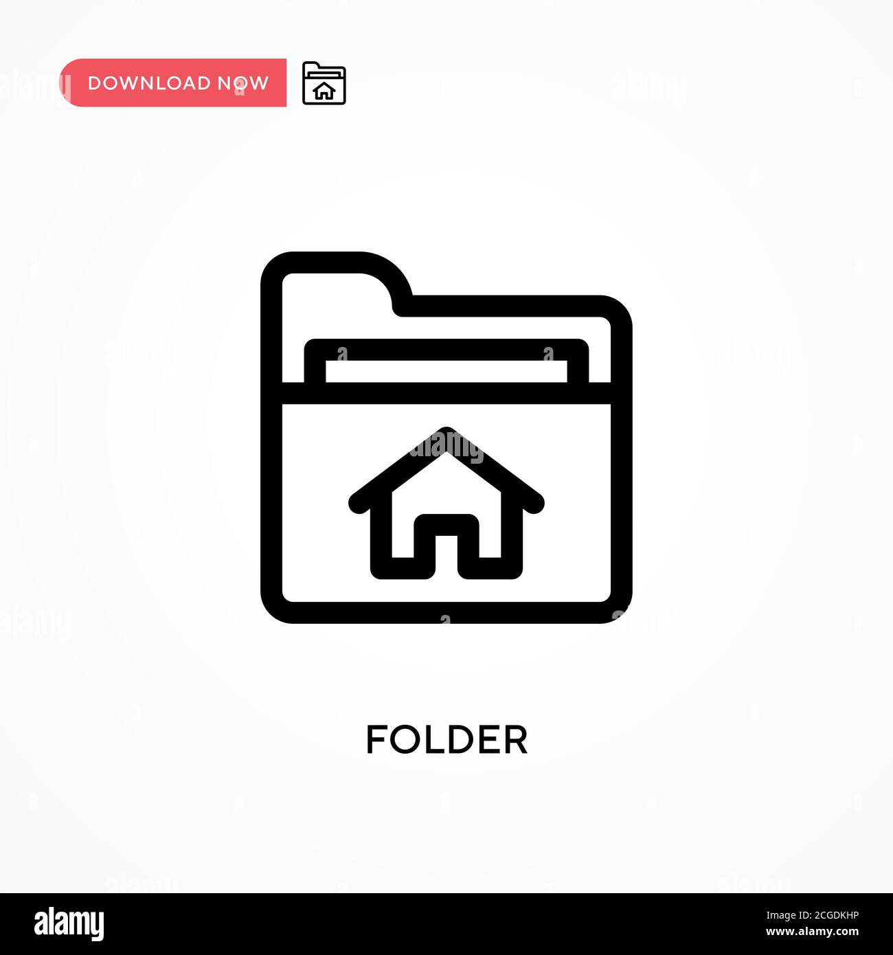 Folder Simple vector icon. Modern, simple flat vector illustration for ...