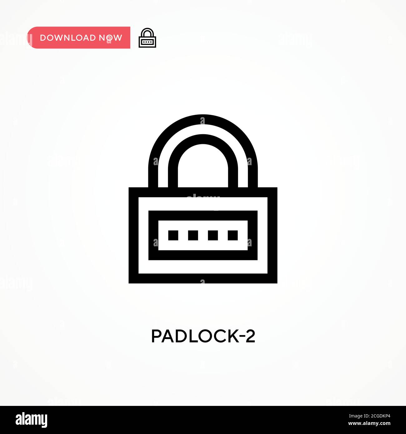 Padlock-2 Simple vector icon. Modern, simple flat vector illustration ...