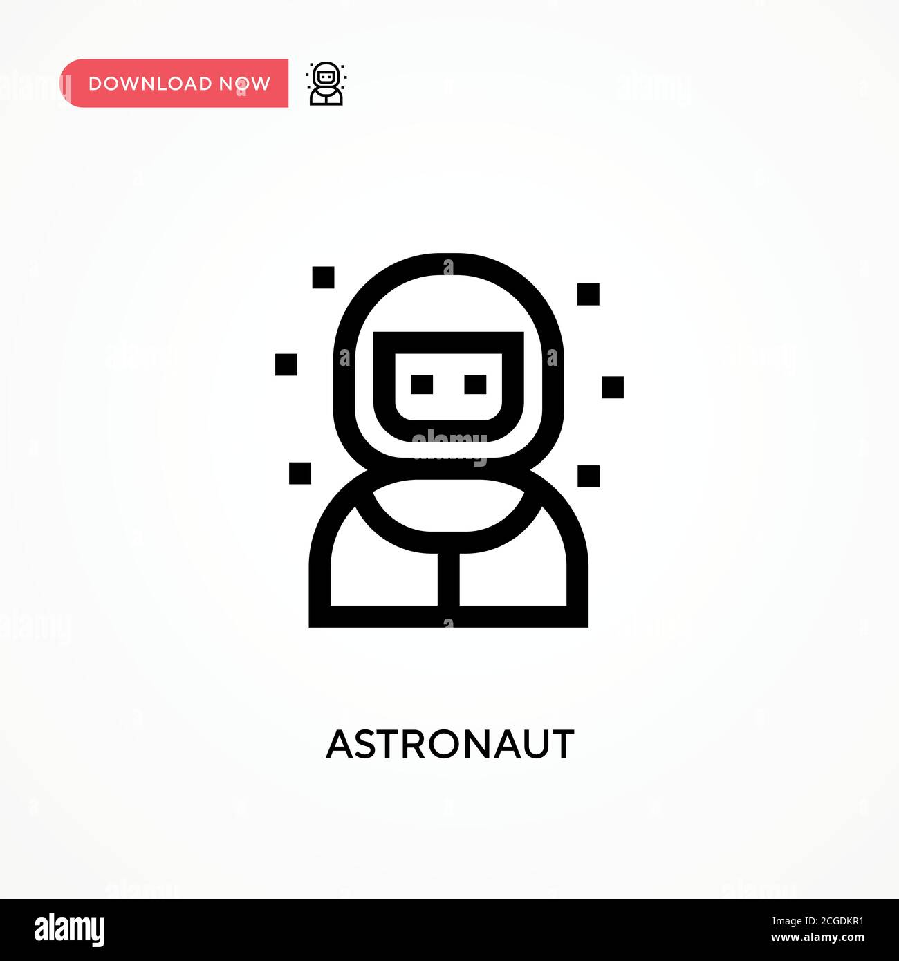 Astronaut Simple vector icon. Modern, simple flat vector illustration ...