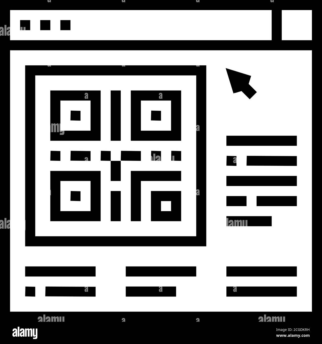 online qr code line icon vector isolated illustration Stock Vector ...