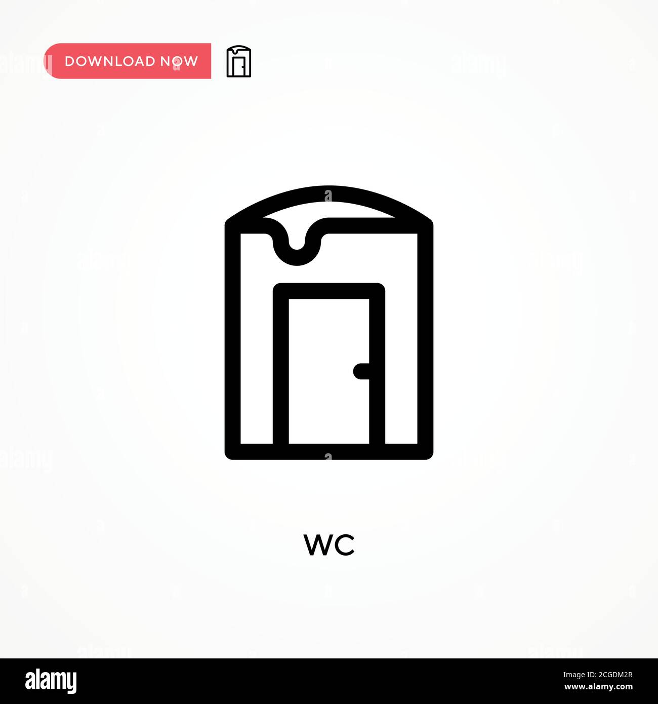 Wc Simple vector icon. Modern, simple flat vector illustration for web ...