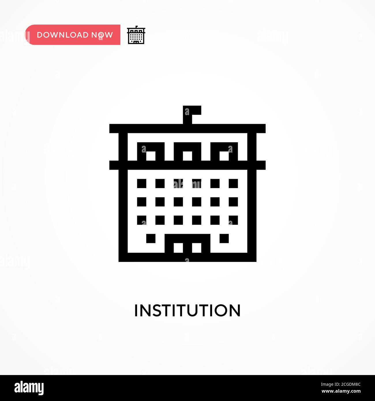 Institution Simple vector icon. Modern, simple flat vector illustration ...