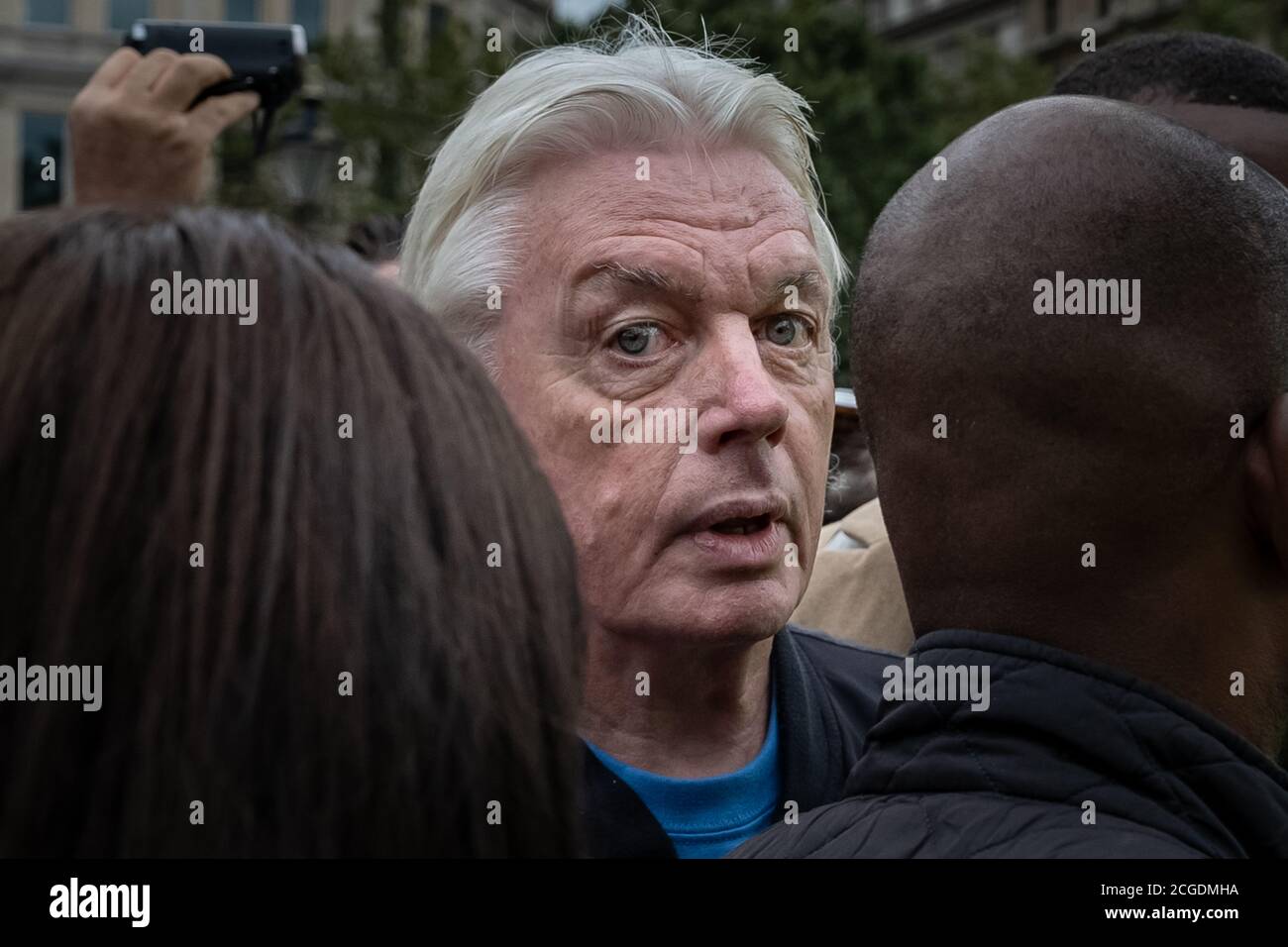 Conspiracy theorist David Icke arrives to give a speech at ‘Unite for ...