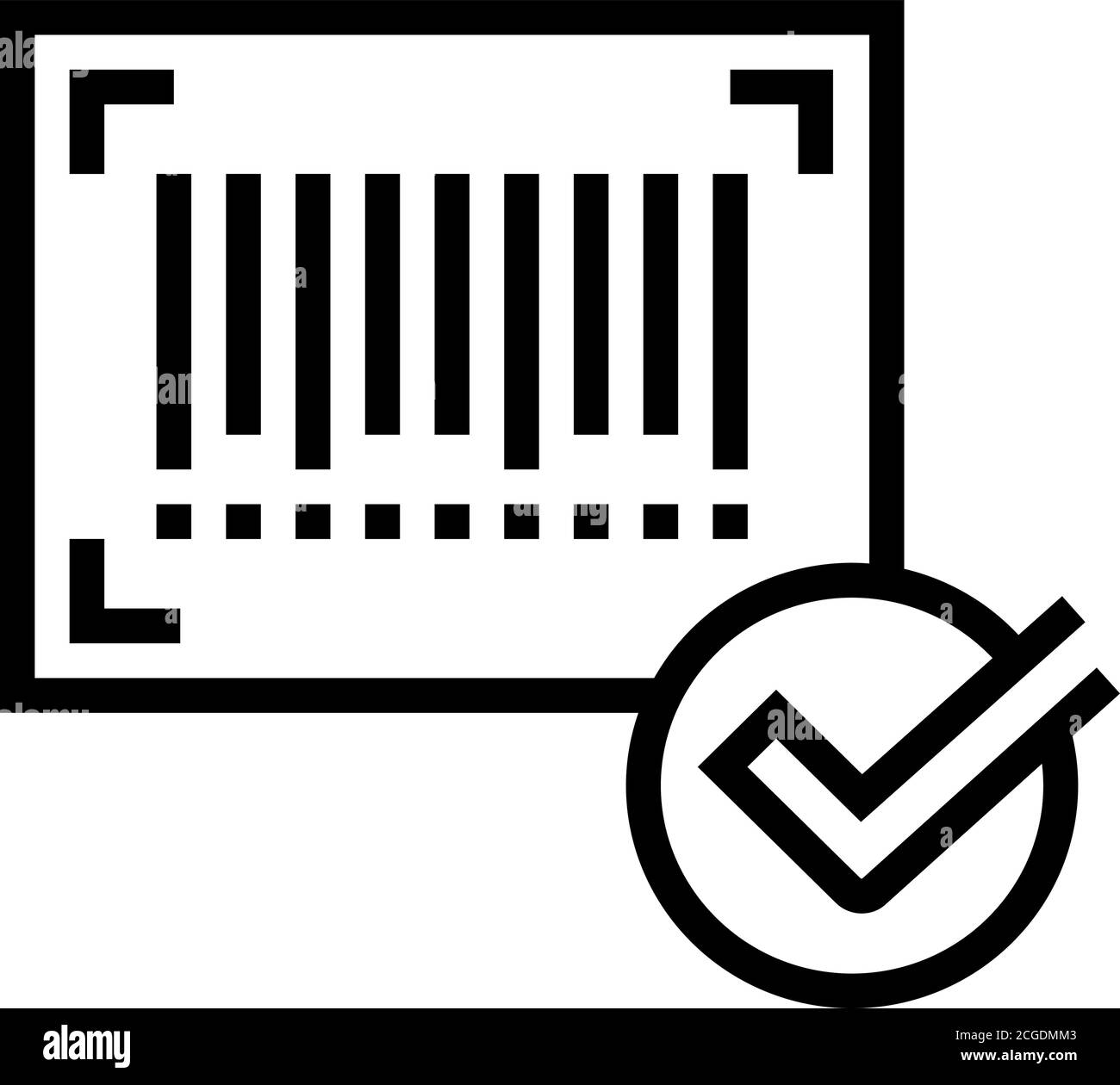 approved qr code line icon vector isolated illustration Stock Vector ...