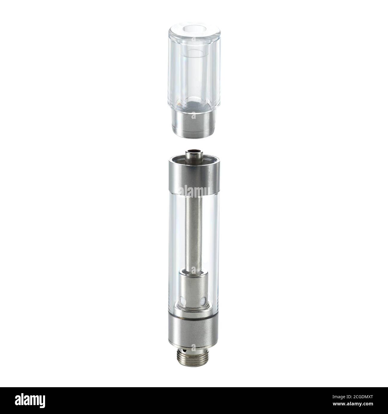 Isolated poly cannabis vape cart for THC & CBD on white background ...