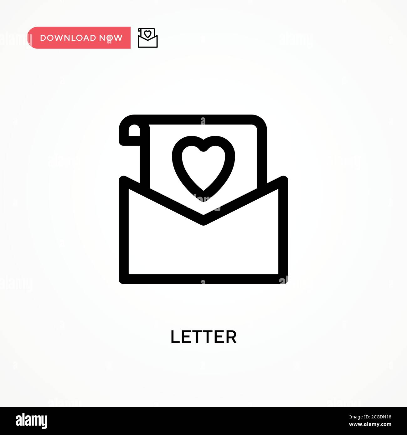 Letter Simple vector icon. Modern, simple flat vector illustration for ...