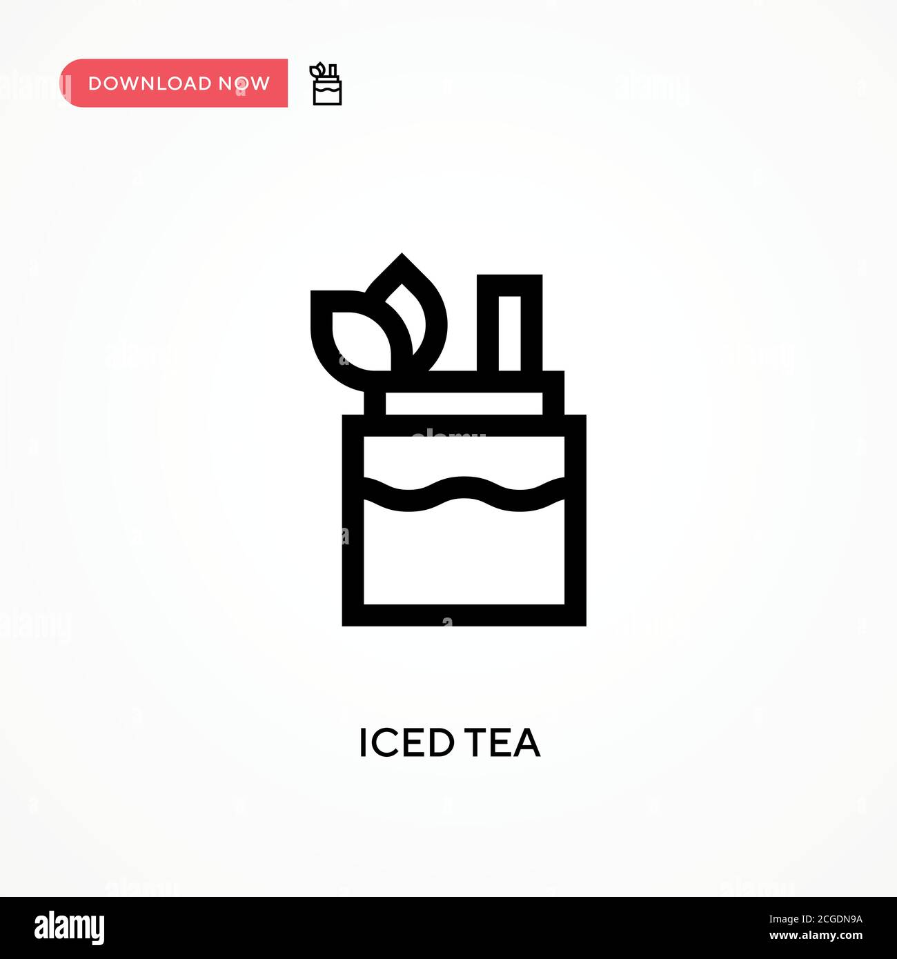 Iced tea Simple vector icon. Modern, simple flat vector illustration ...