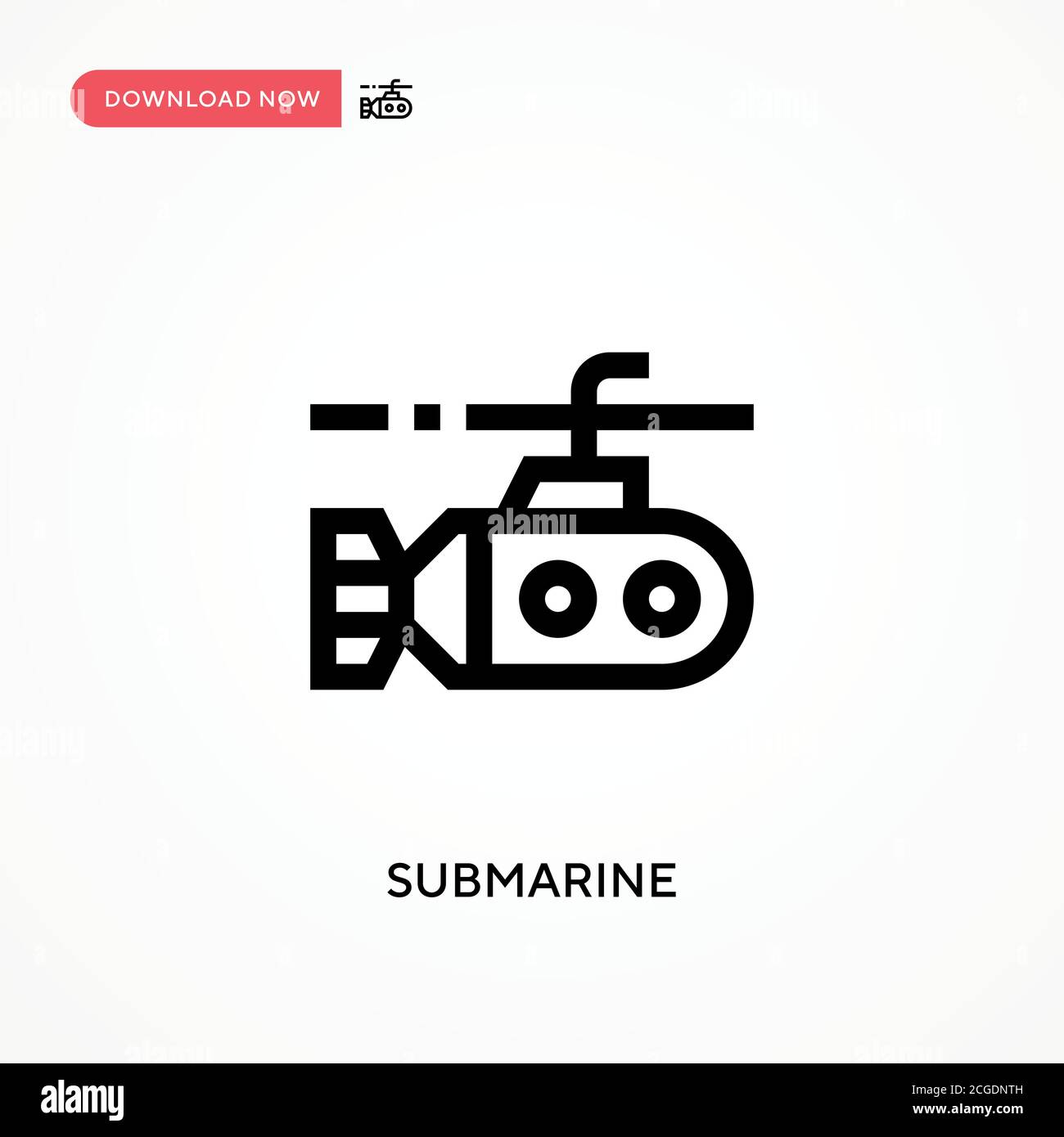 Submarine Simple vector icon. Modern, simple flat vector illustration ...