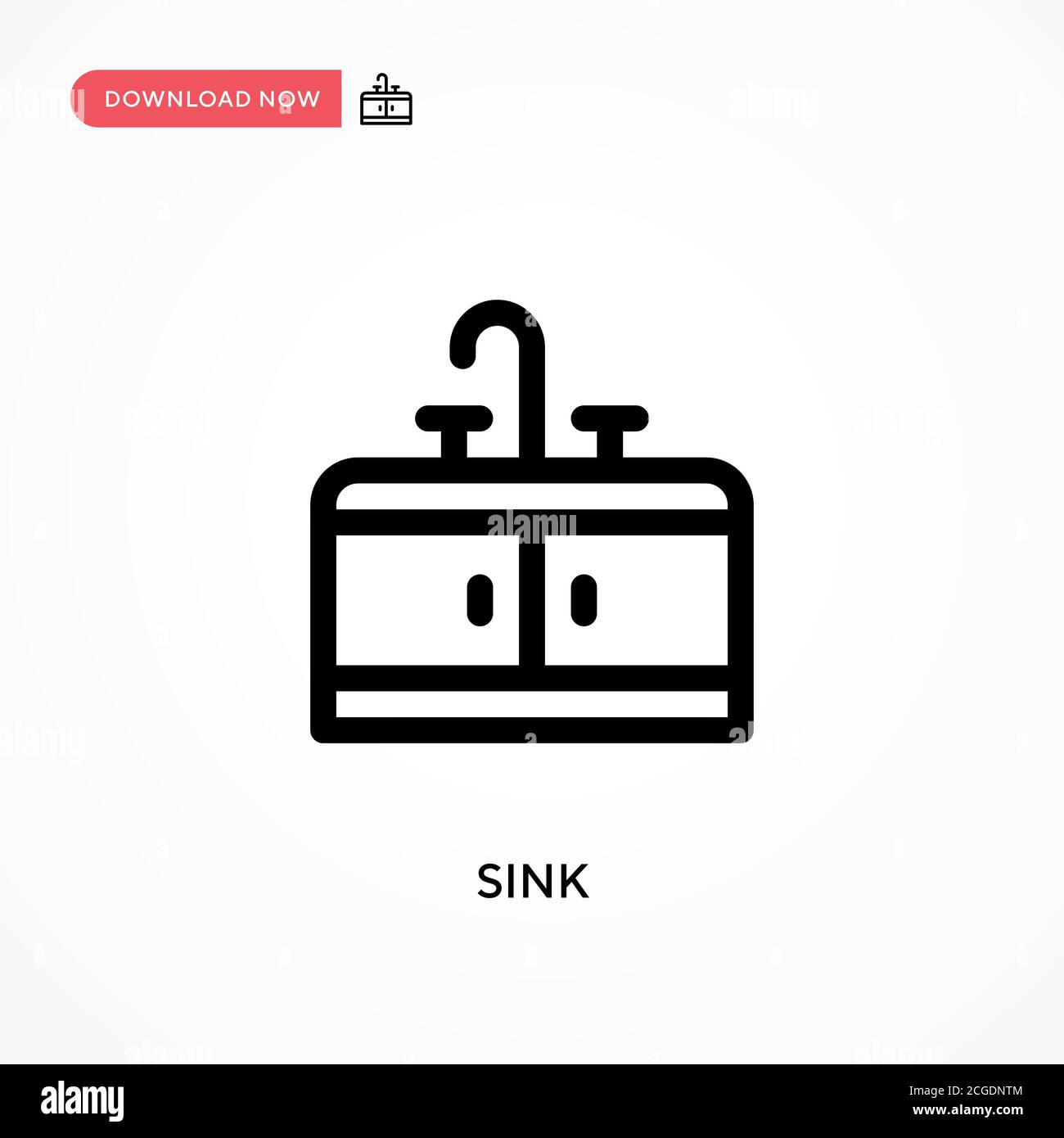 Sink Simple vector icon. Modern, simple flat vector illustration for ...