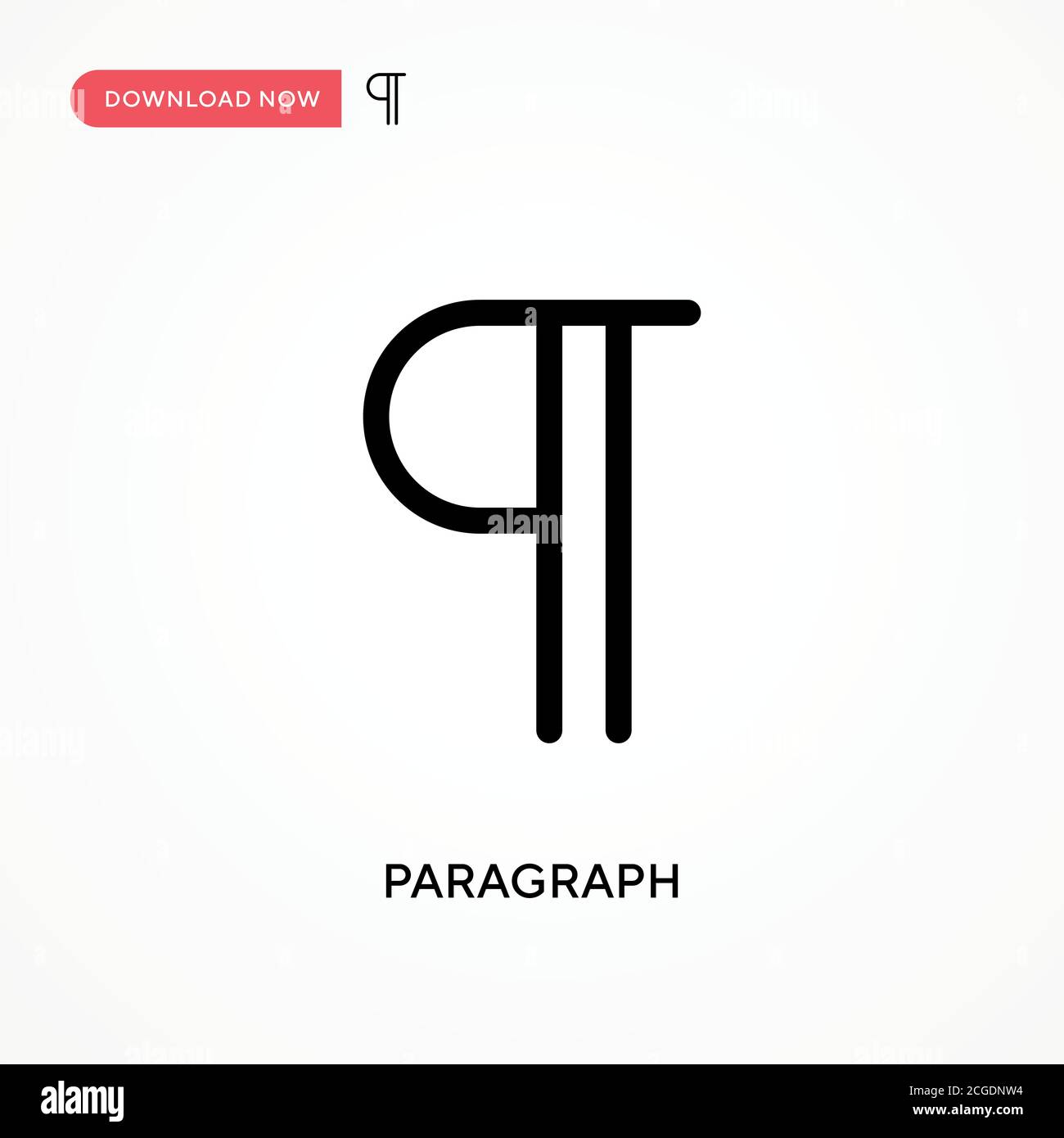 Paragraph Simple vector icon. Modern, simple flat vector illustration ...