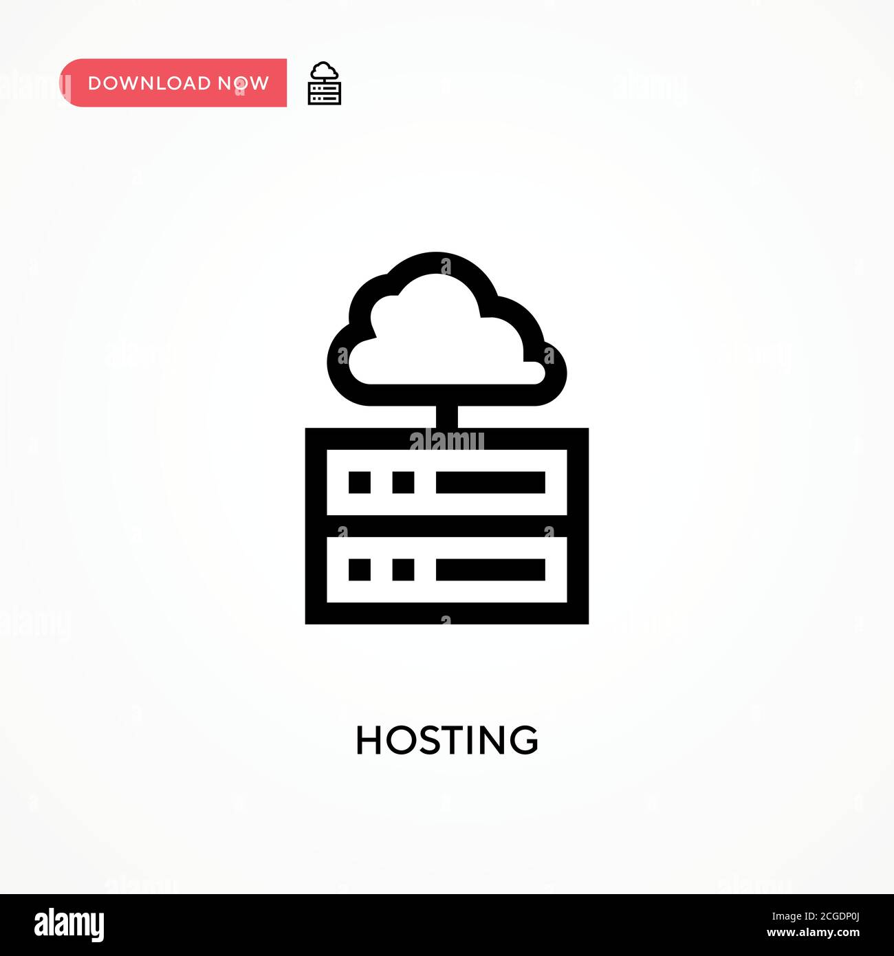 Hosting Simple vector icon. Modern, simple flat vector illustration for ...